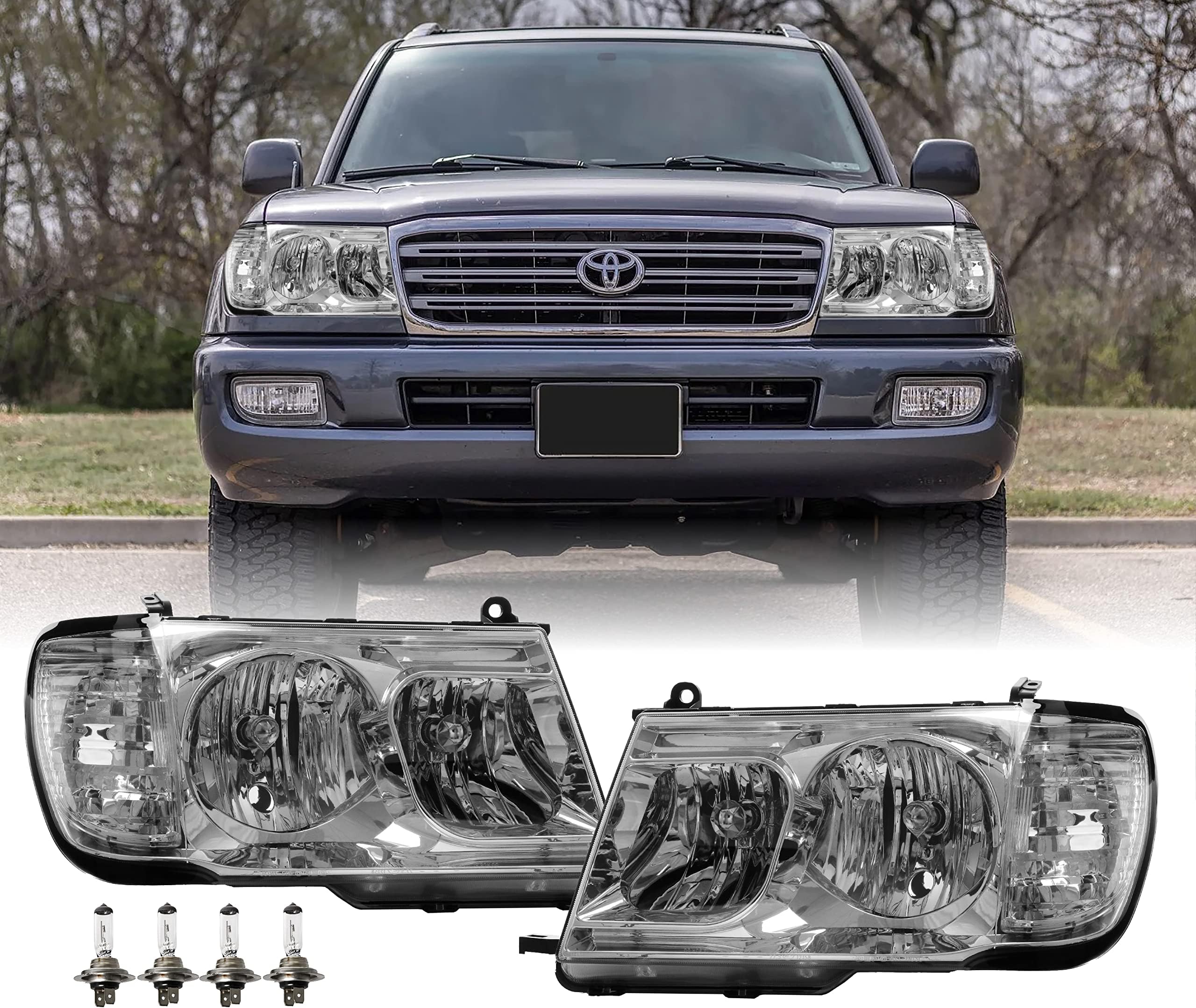 Amazon.com: USR DEPO FJ100 Headlights - Headlamps Set (Left + Right ...