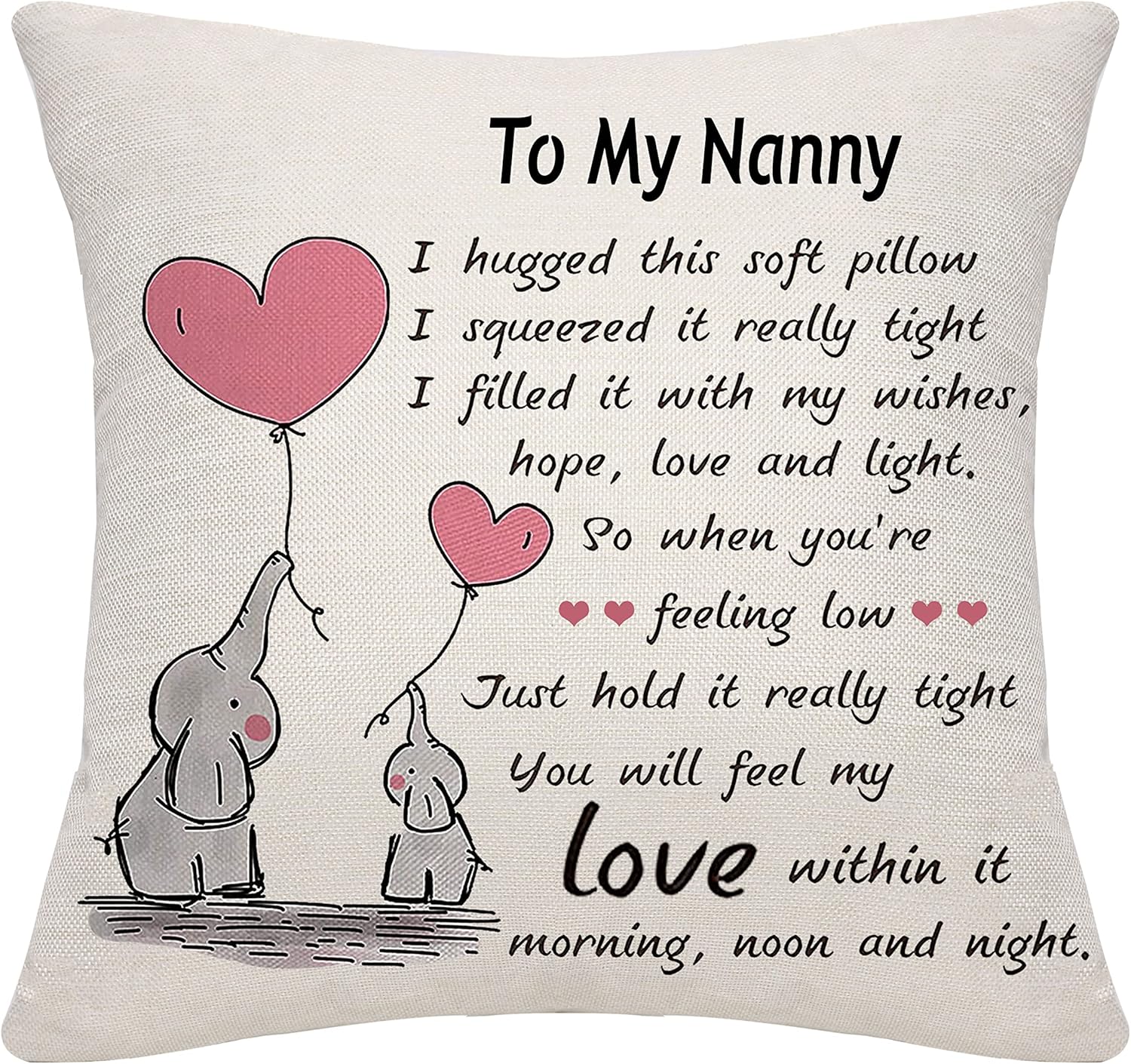 Bommex Nanny Gifts from Granddaughter Grandson Grandma Nanny Cushion ...