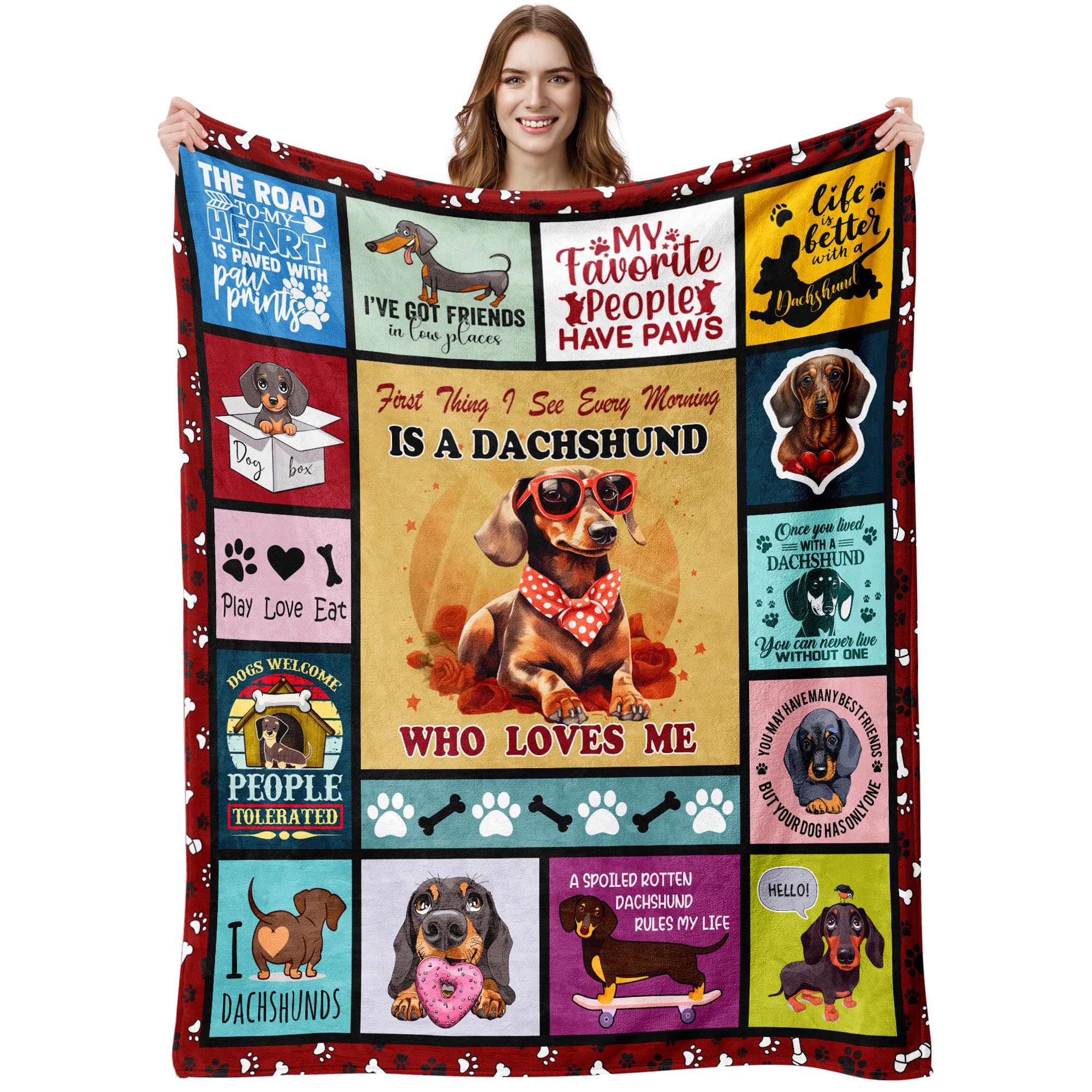 Amazon.com: Ansteade Dachshund Blanket, Dachshund Gifts for Women Men ...