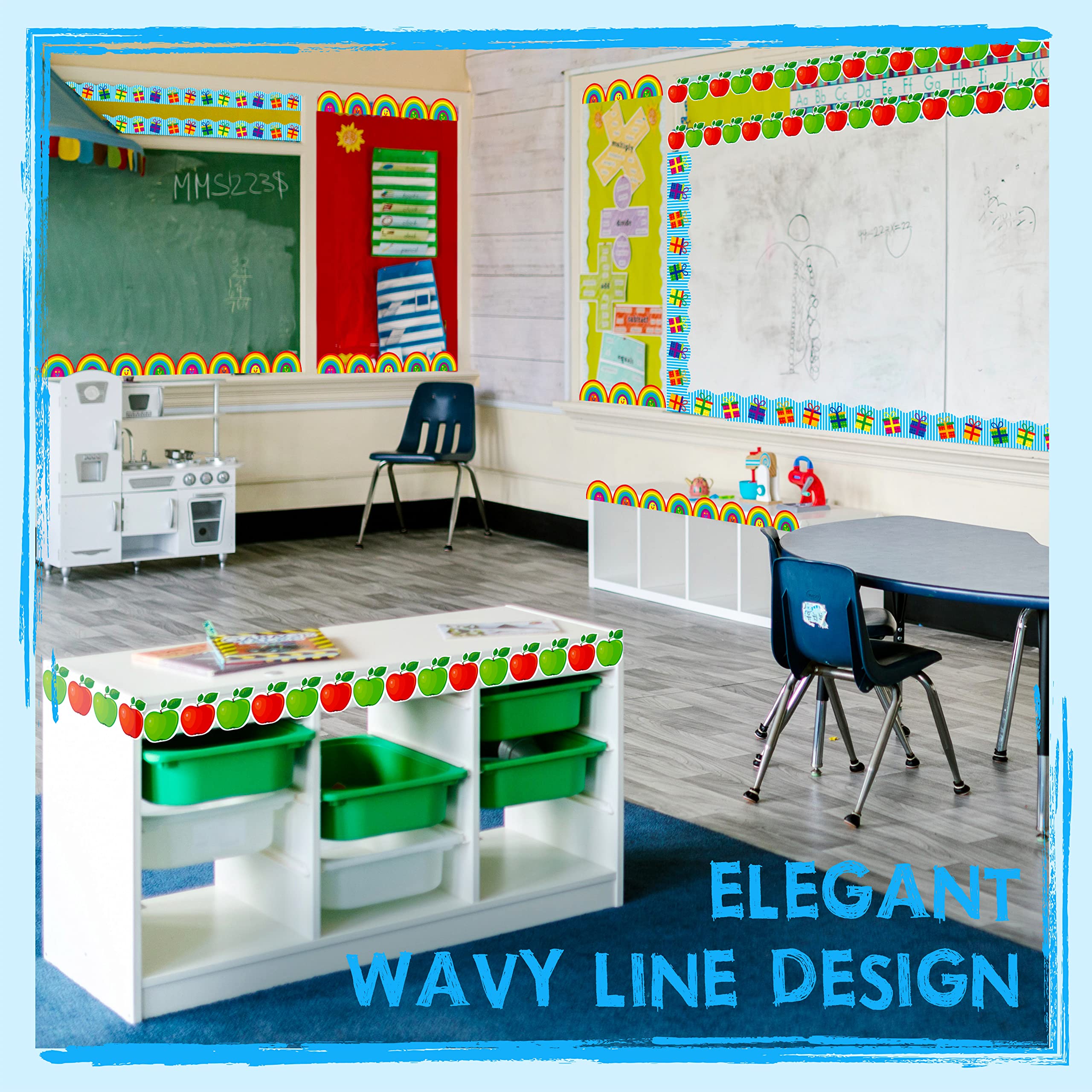 Snapklik.com : 60 Feet Bulletin Board Borders, 45 Sheets Scalloped ...