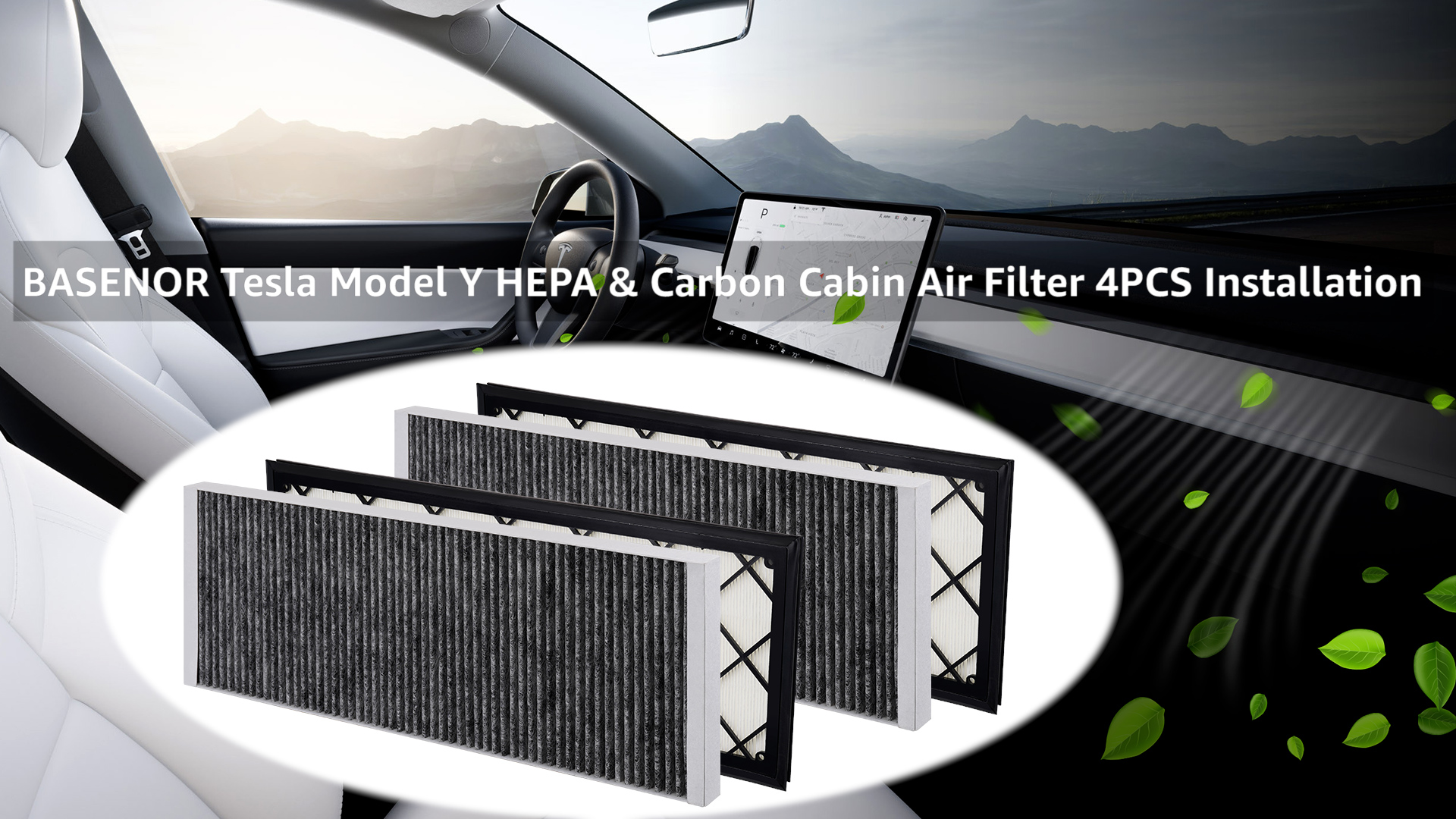 Watch 4PCS Tesla Model Y HEPA Cabin Air Filter Installation on Amazon Live