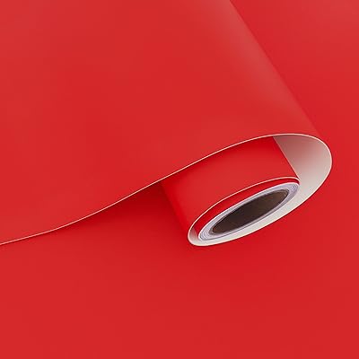 CRE8TIVE Red Contact Paper Peel and Stick 24"x118" Large Size Red ...