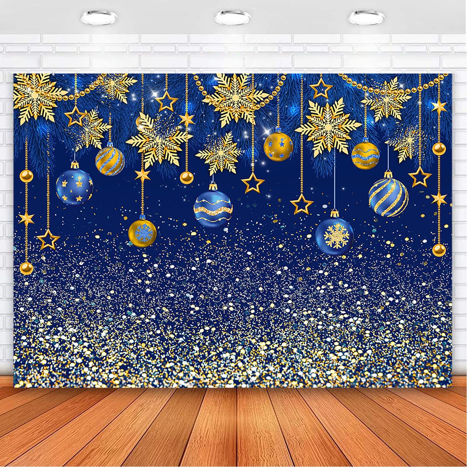 Amazon.com : Avezano Winter Wonderland Photography Backdrop Blue ...