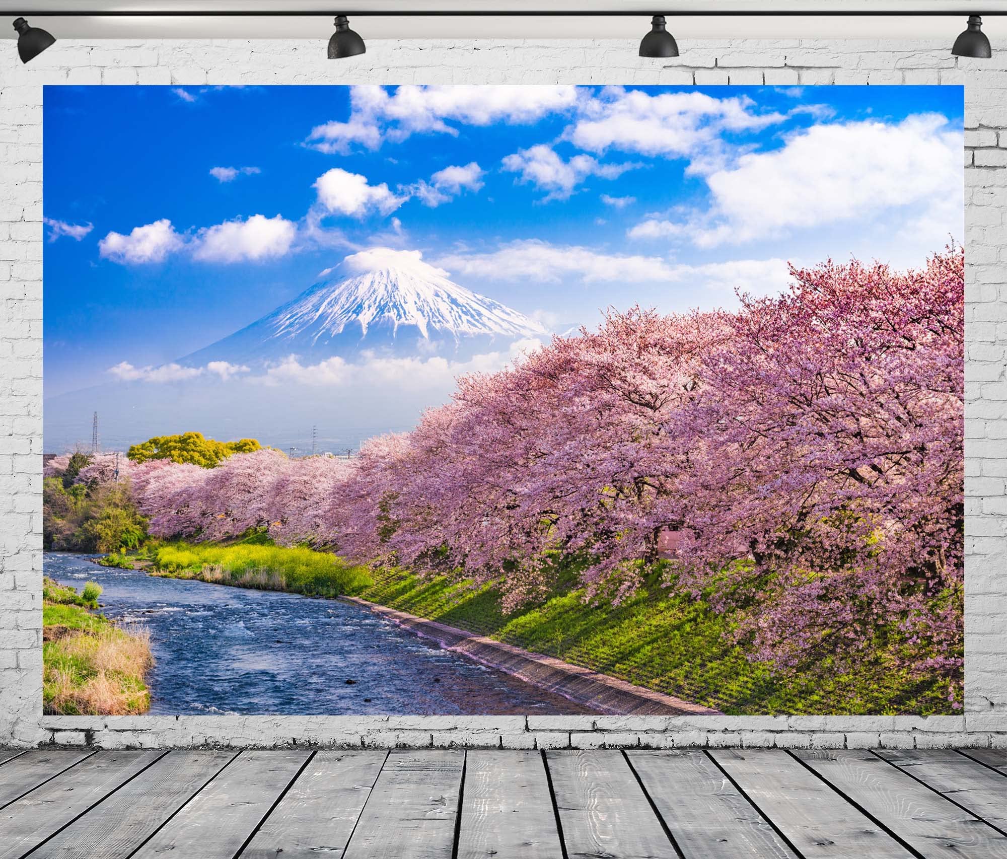 Tết Backdrop BELECO 7x5ft Japanese Garden Backdrop - Sakura Cherry ...