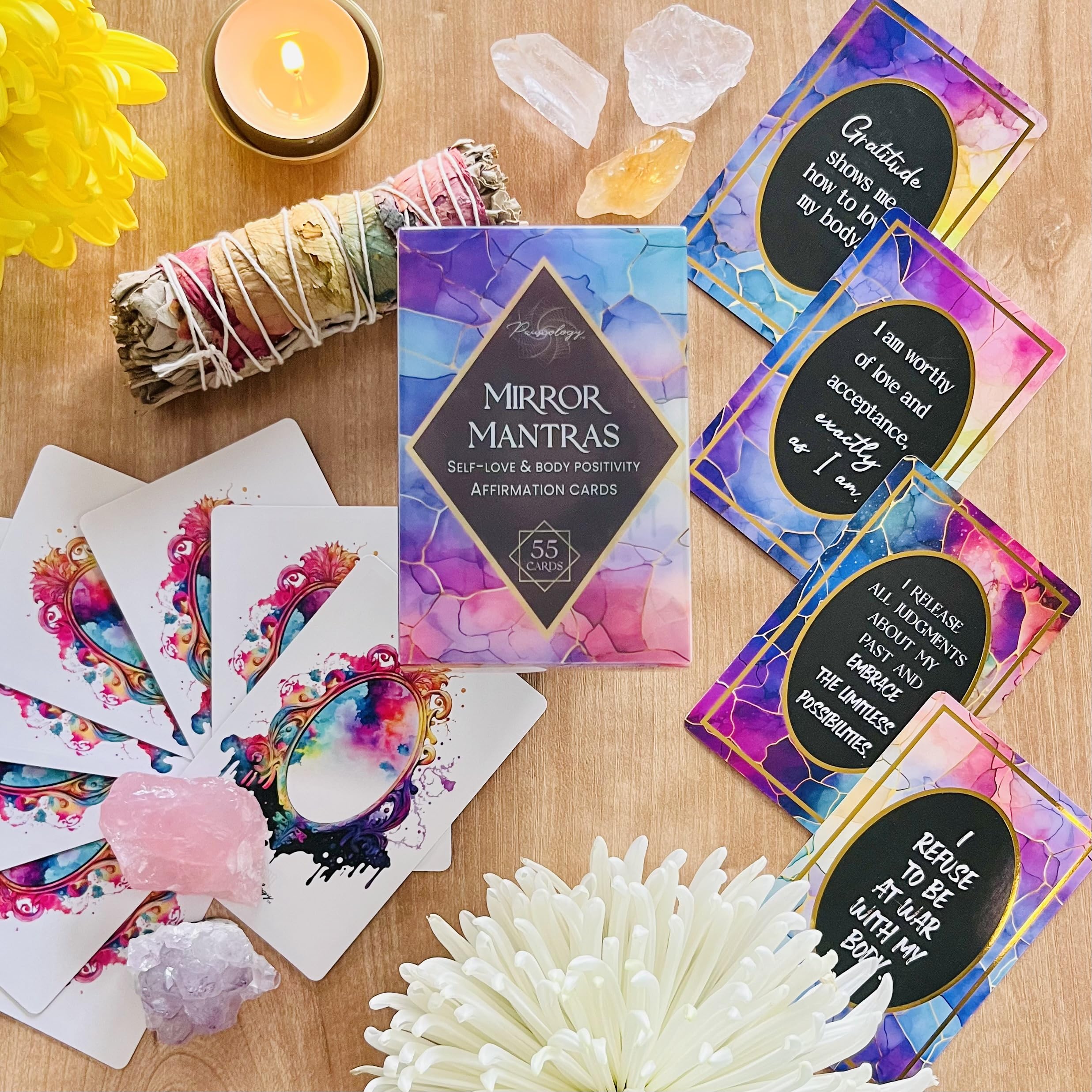 Snapklik.com : Pauseology Mirror Mantra Affirmation Cards For Women ...