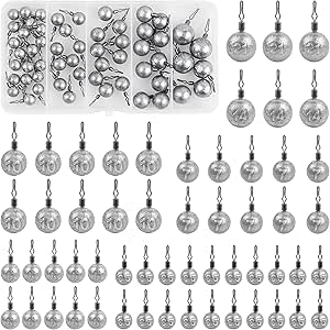 Amazon.com : Round Drop Weights Sinkers Kit, 56PCS Ball Sinkers Fishing Weight Casting Drop Shot ...