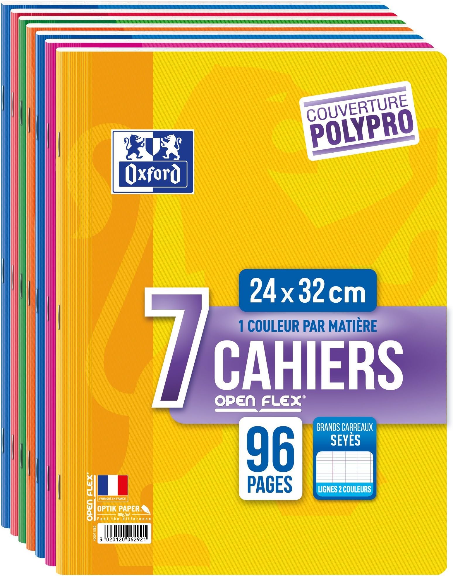 Oxford OpenFlex Cahiers 24 x 32 cm 96 Pages Couleurs Assorties, 2810g ...