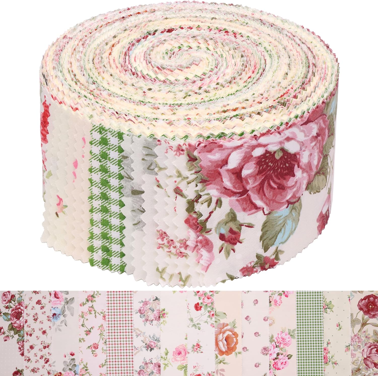 Amazon.com: 42 Jelly Roll Fabric 2.5" x 44" | Cotton Strips Bundles ...