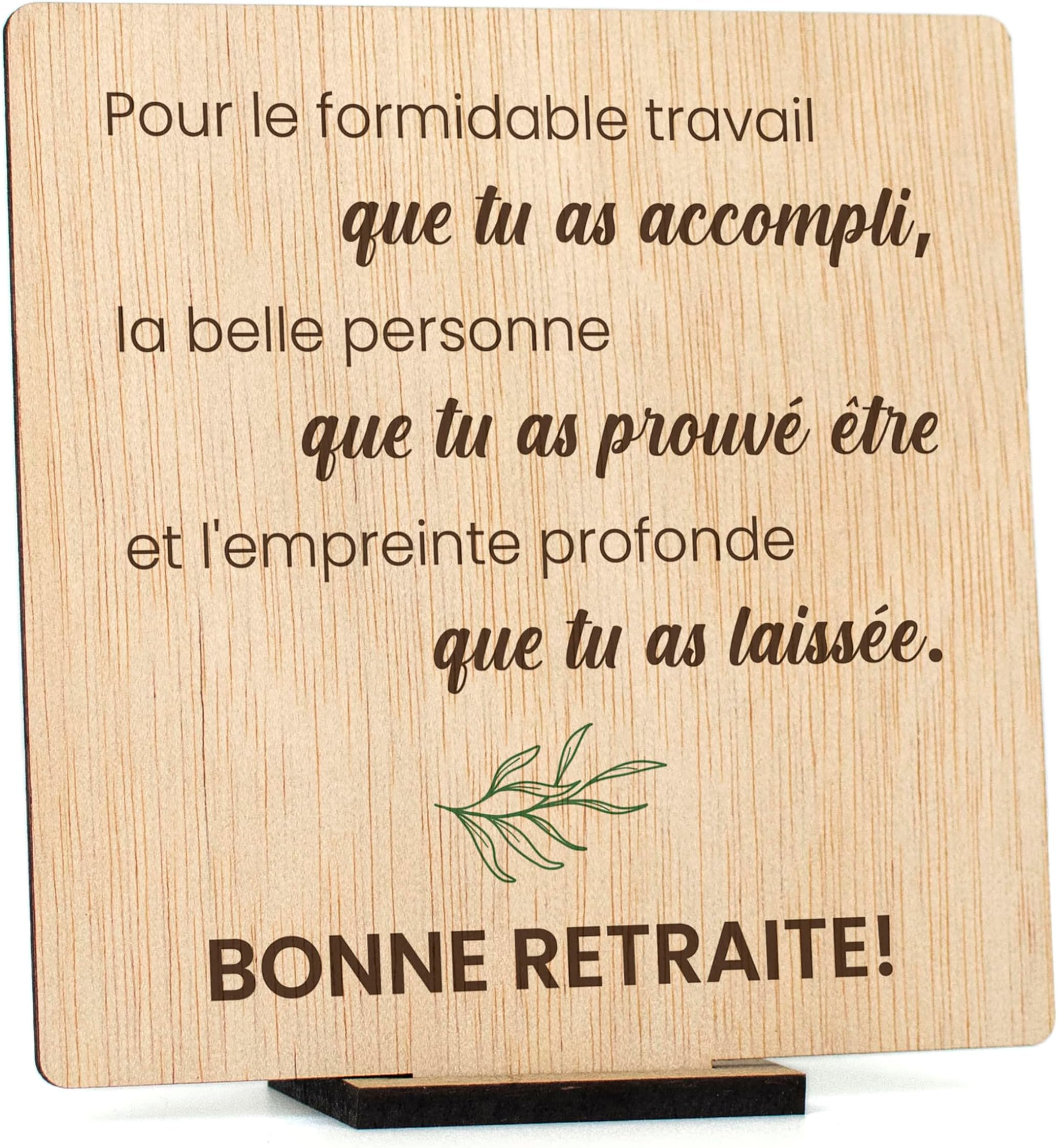CONTRAXT Carte de retraite originale en bois. Cadeaux uniques pour la ...