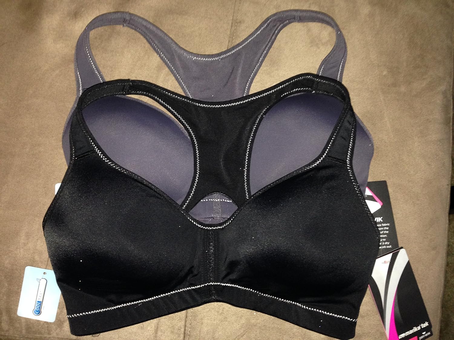 Amazon.com: Marika Tek Keyhole Sports Bras - Green and Black ...