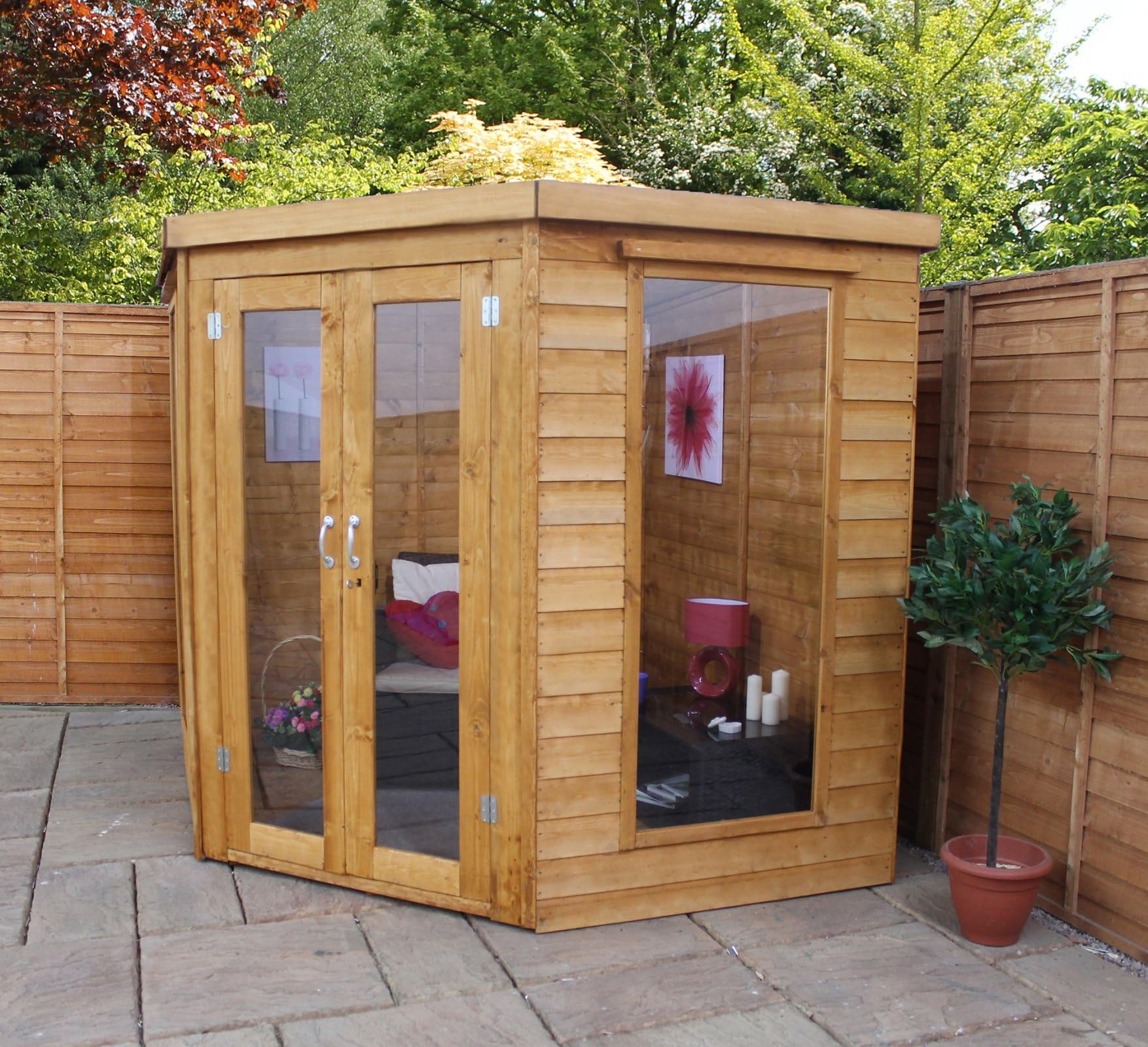 Premier 7' x 7' Corner Summer House Lemon Pavilion : Amazon.co.uk: DIY ...
