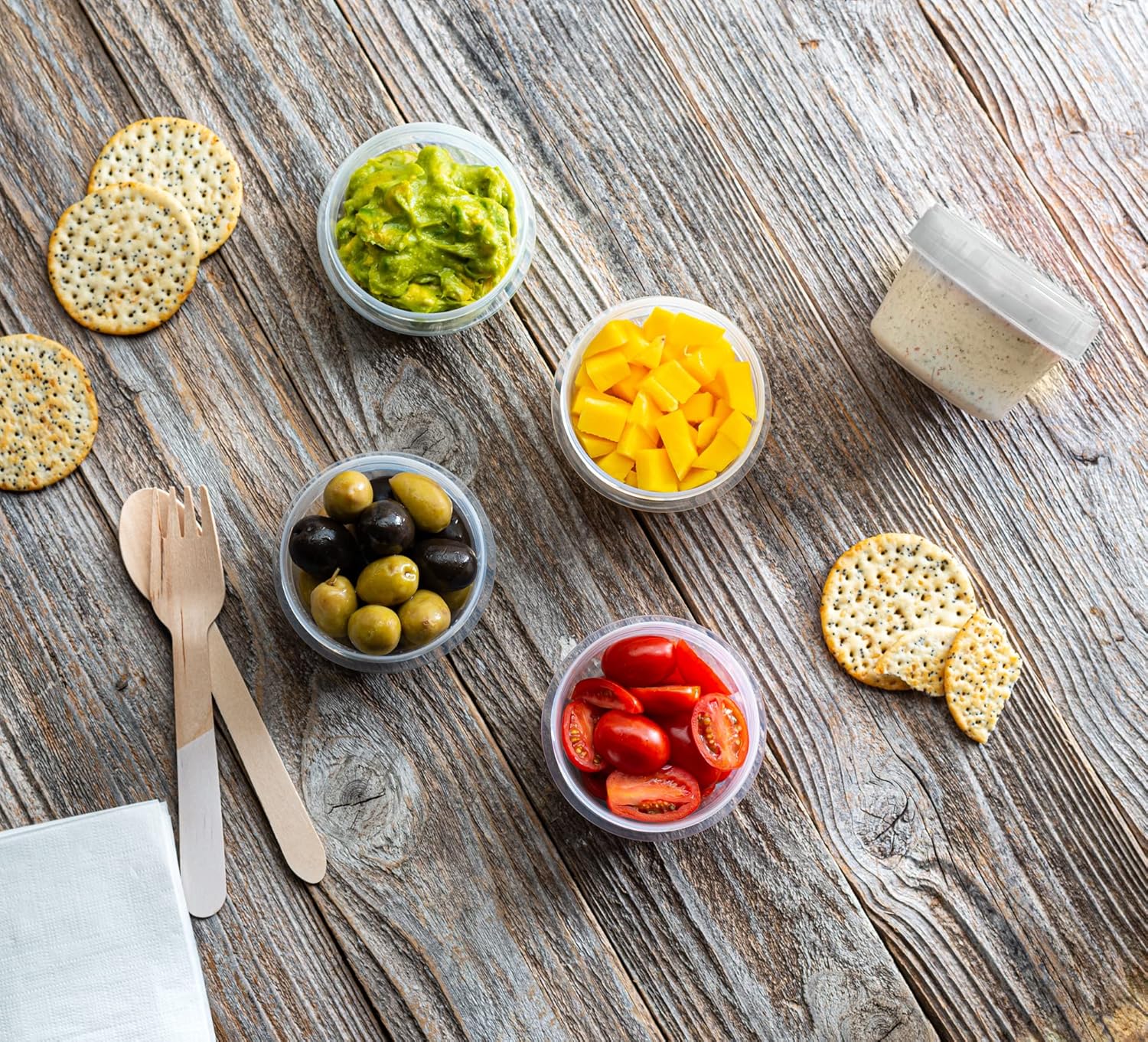 Elegant Disposables Paquete de 10 recipientes transparentes con tapa ...