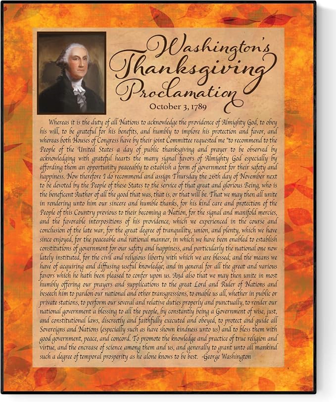 Amazon.com: Geekilicious Art George Washington's Thanksgiving ...
