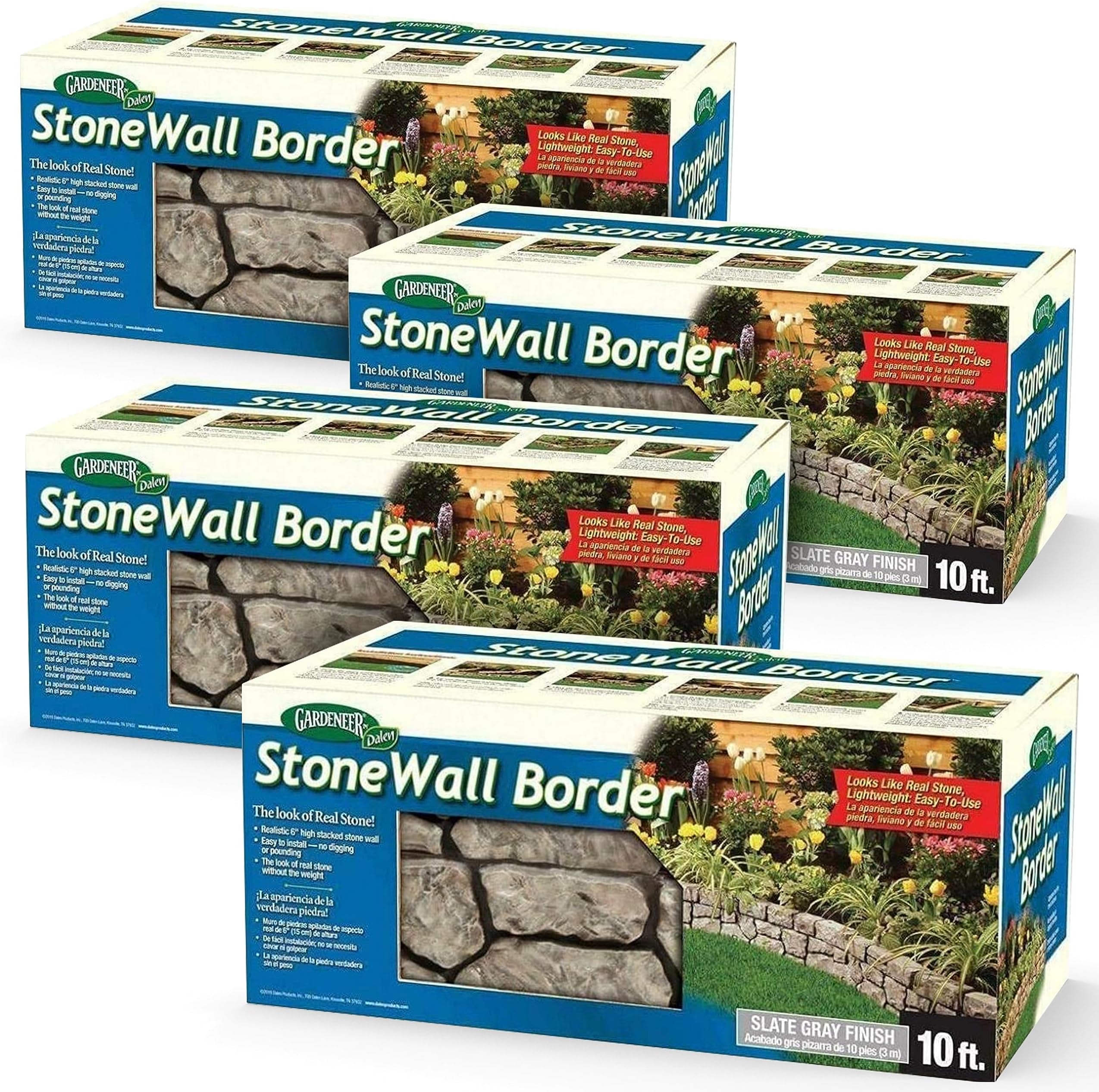 Amazon.com : Gardeneer by Dalen Stone Wall Border Landscape Edging ...