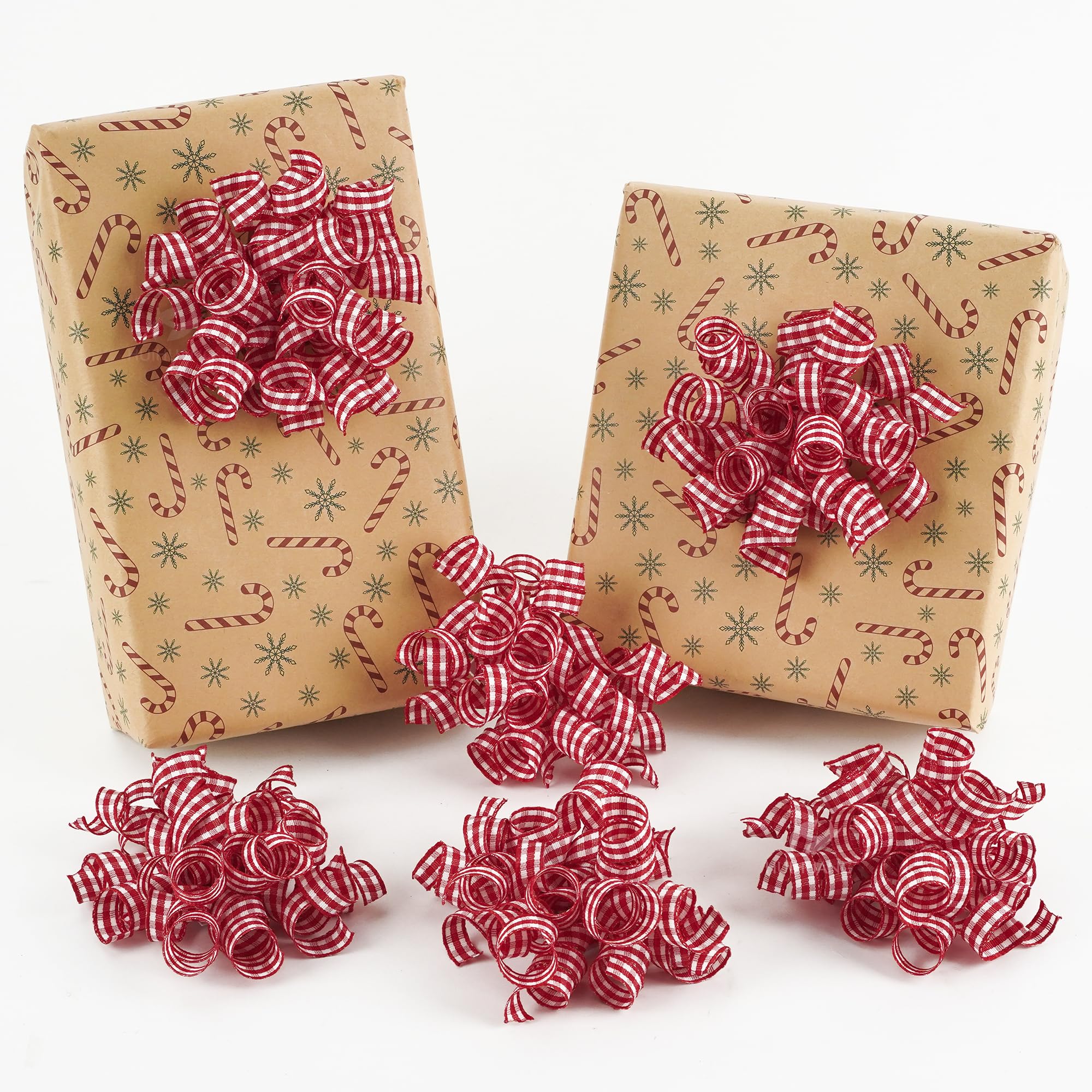 Amazon.com: HUIHUANG Red Plaid Bows for Gift Wrapping Self Adhesive ...