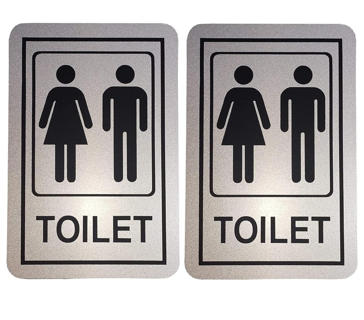 Kanuz Stainless Steel Signage Self Adhesive Sticker for Toilet ...