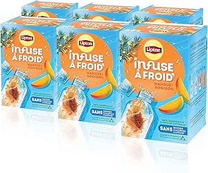 Lipton Infuse à Froid Mangue Rooibos, Boisson d'été rafraichissante ...