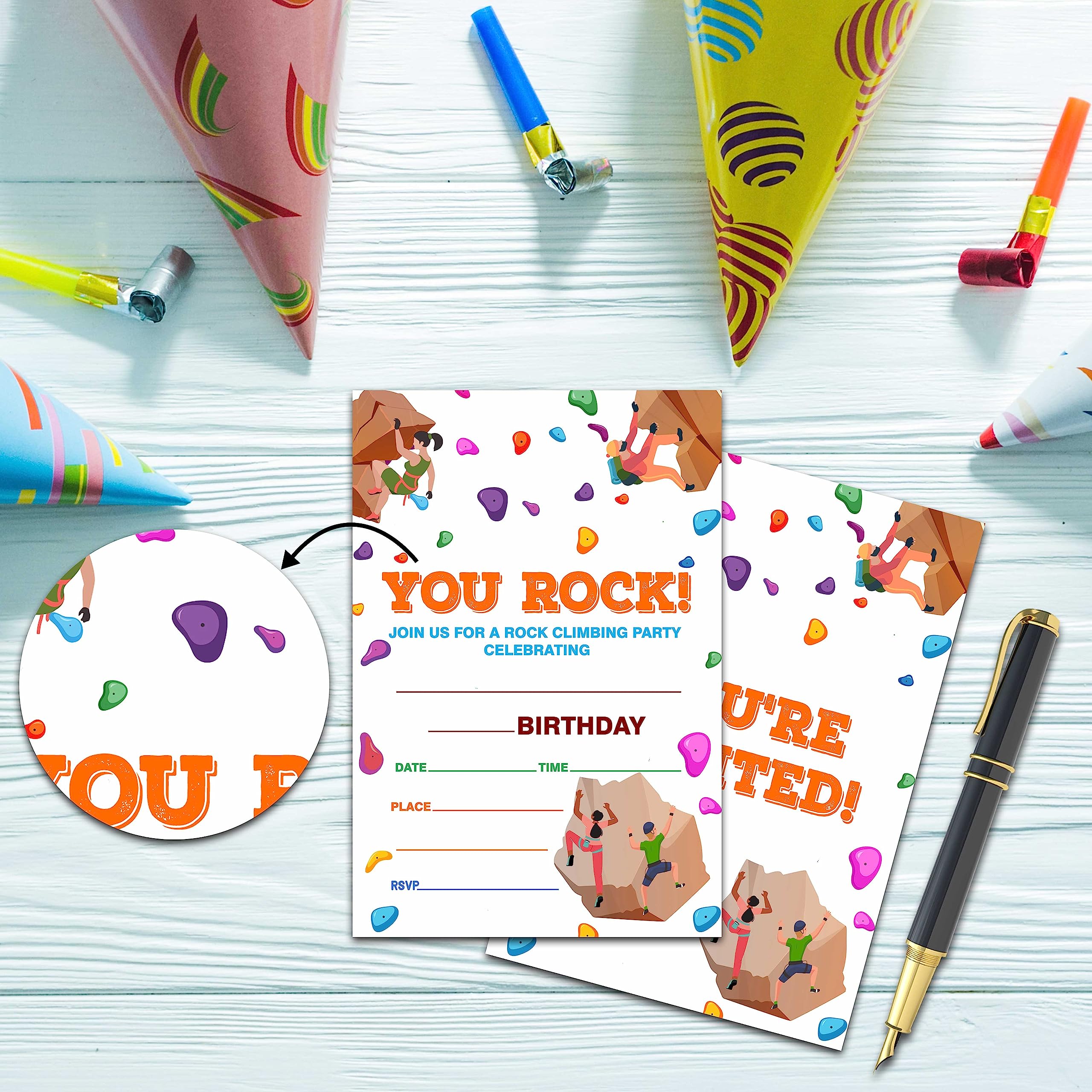You Rock Birthday Party Invitations