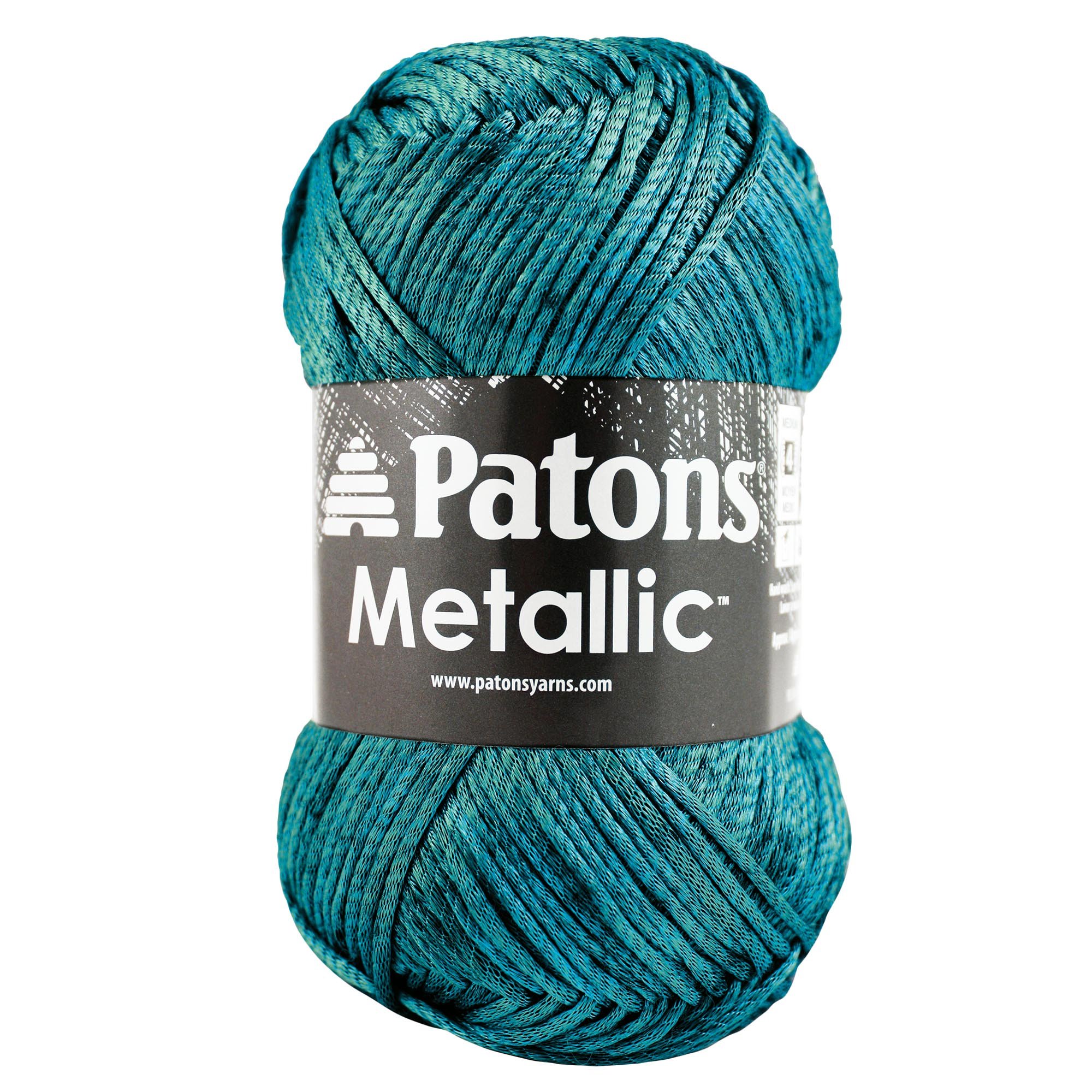 Buy Patons Metallic Yarn - (4) Medium Gauge - 3 oz - Teal - For Crochet ...