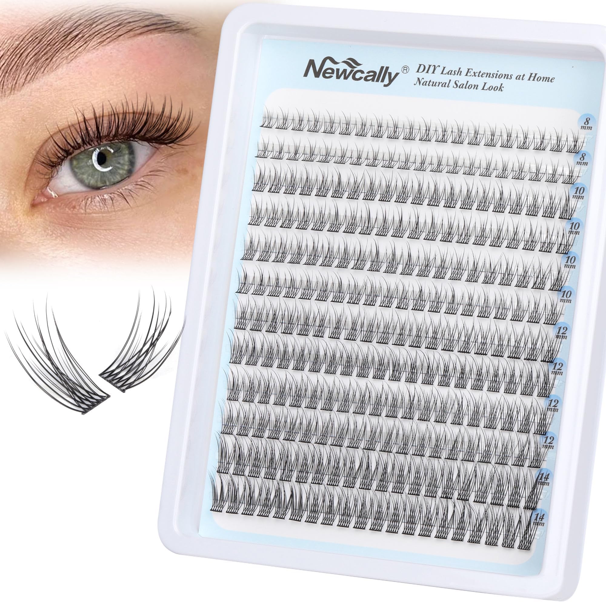 Amazon.com: Natural Lash Clusters Kit Wispy Lash Extension Kit Cluster ...