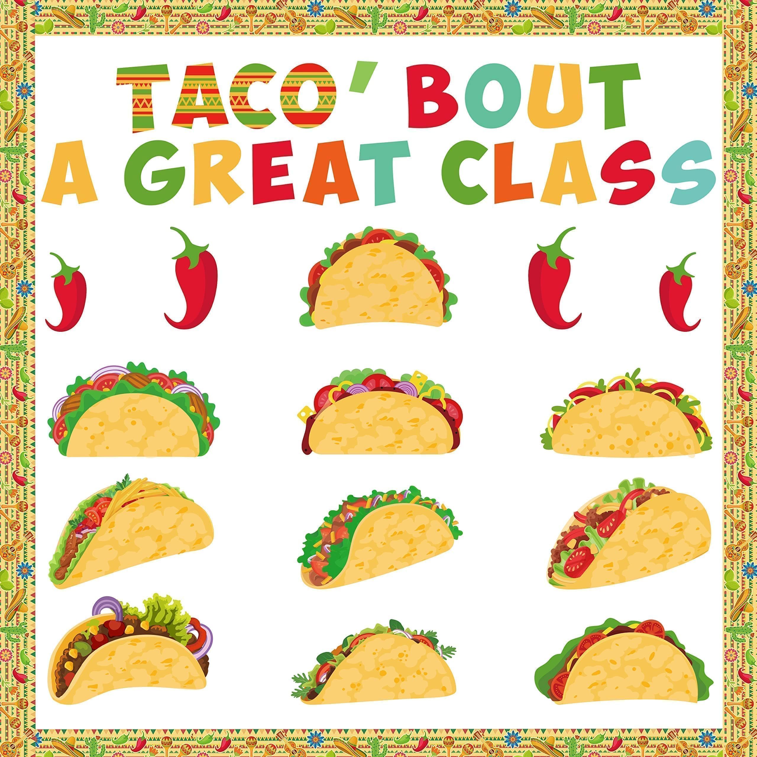 Snapklik.com : Taco Nights Bulletin Board Cutouts 116P Mexican Taco ...