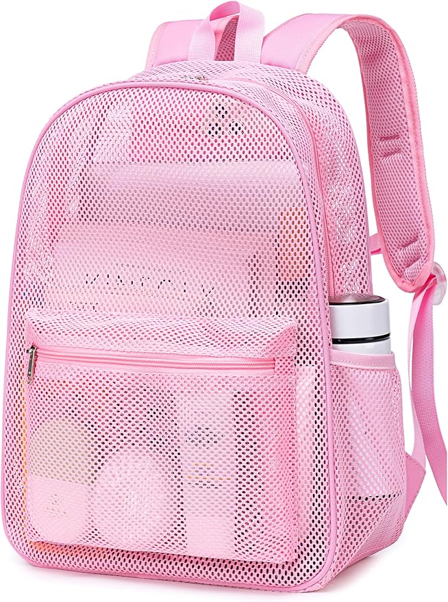 Amazon.com | LEDAOU Mesh Backpack for Kids Girls Semi-Transparent Mesh ...