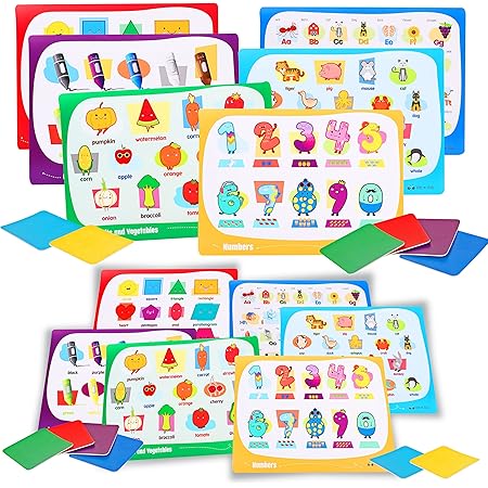 Amazon.com: 4 Pieces Educational Preschool Placemats for Toddlers and ...