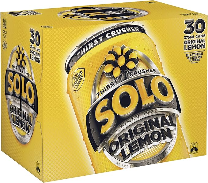 Solo Lemon Soft Drink, 30 x 375ml : Amazon.com.au: Pantry Food & Drinks