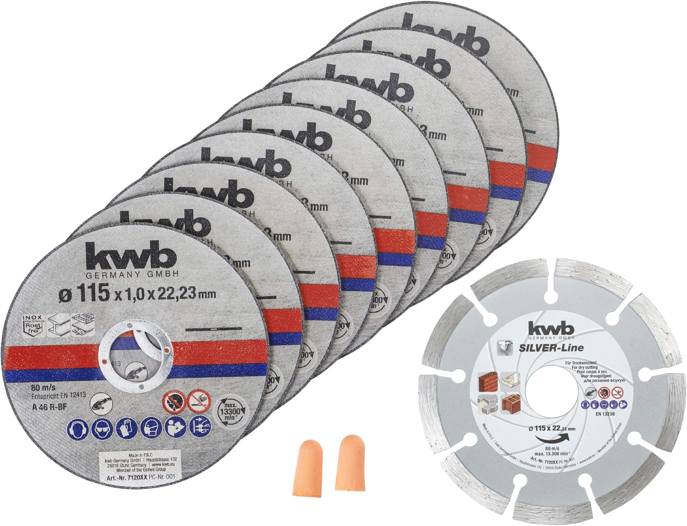kwb Disques à tronçonner + disque diamant, Ø Mince Meuleuse d'angle ...