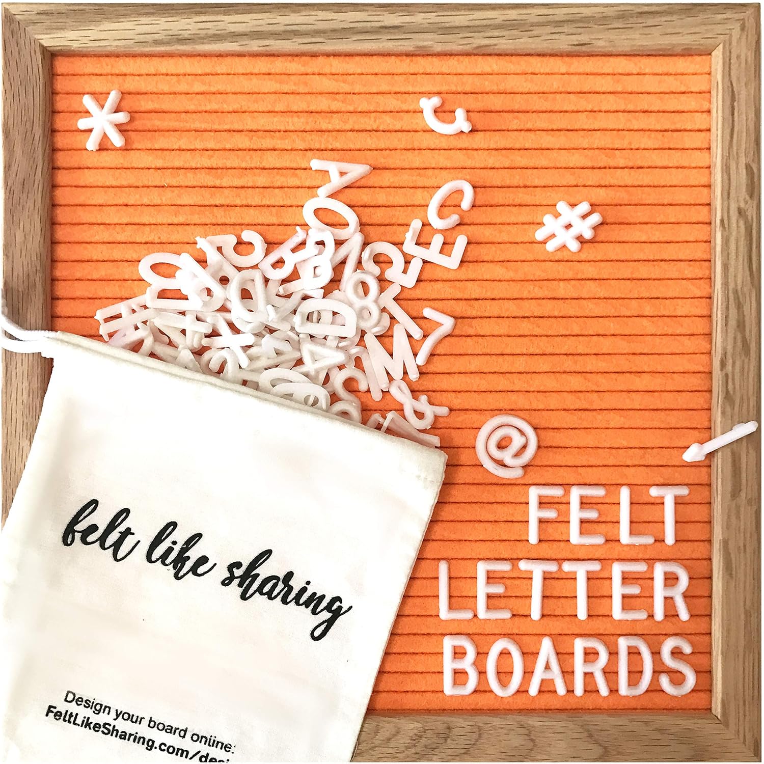 Amazon.com : Neon Orange Felt Letter Board 10x10 inches. Changeable ...