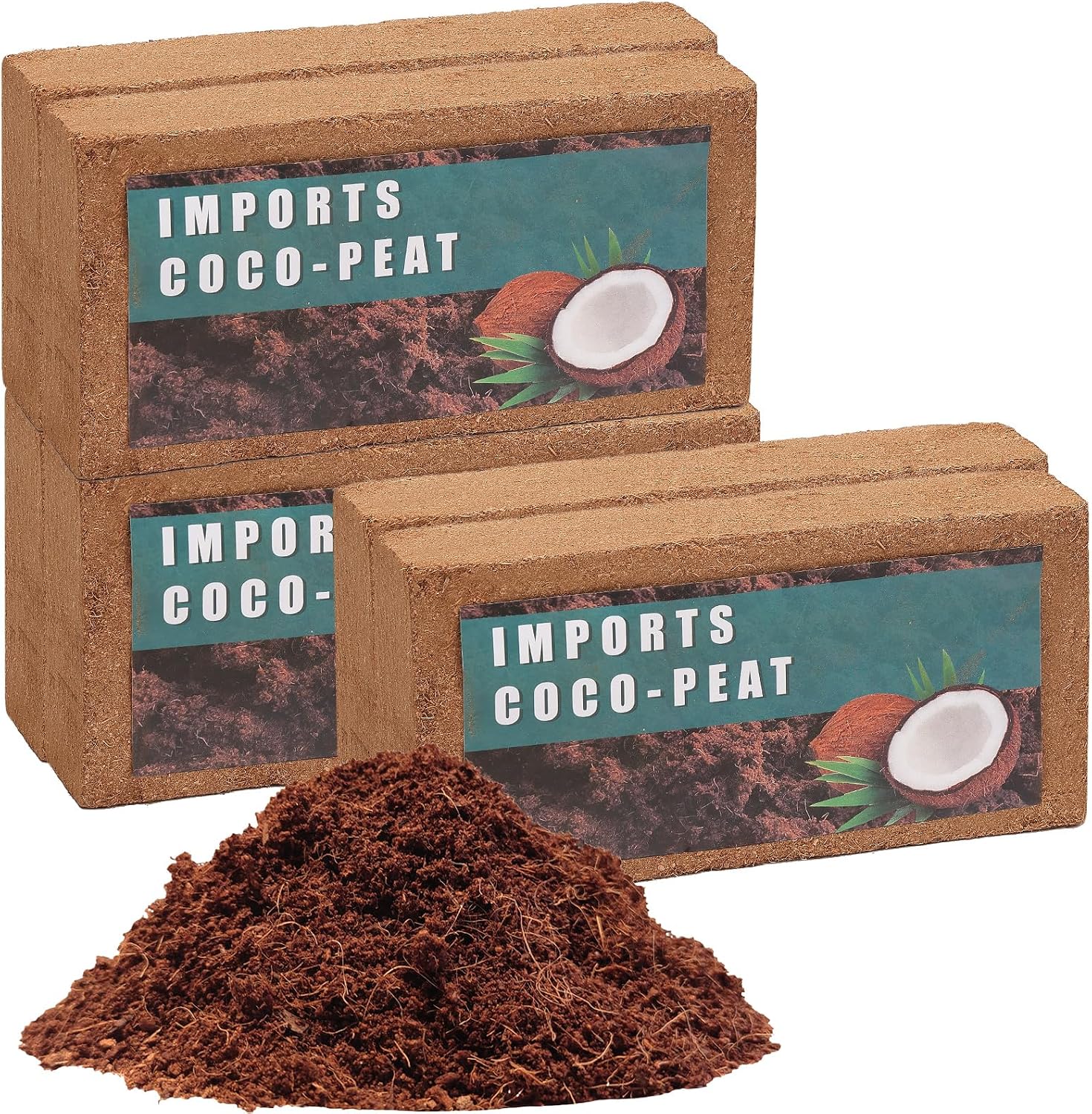 Amazon.com : Organic Coconut Soil (6-Pack) - Ground Coconut for ...