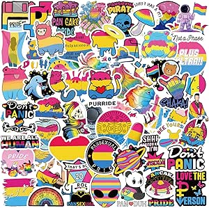 Amazon.com: MEPLUM Pride Stickers, 60 PCS Pansexual Stickers, Gay Pride ...