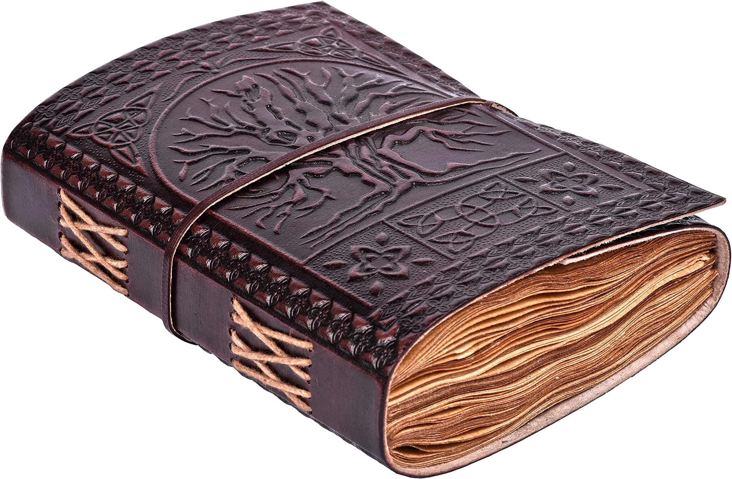 Amazon.com : UROOJ HANDICRAFT Vintage Leather Journal with Semi ...