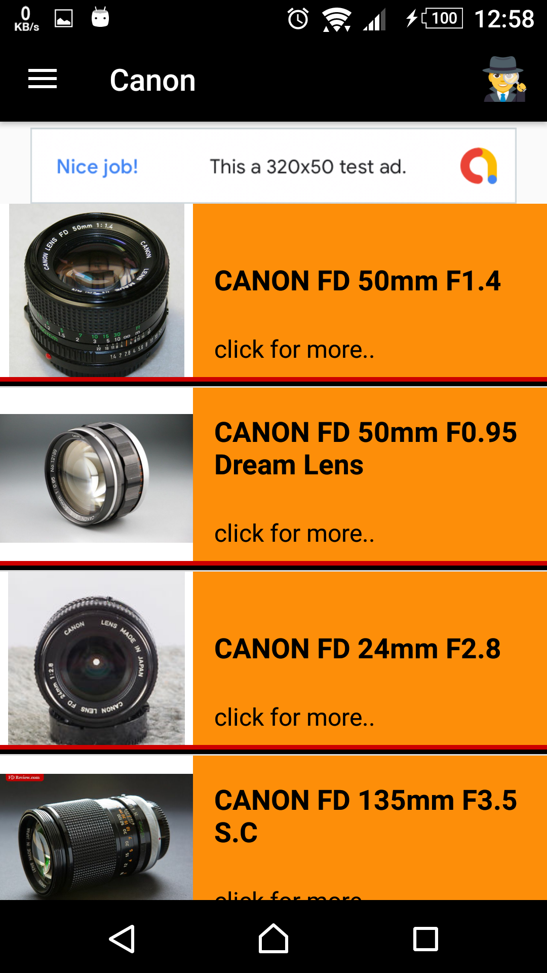 vintage lens guide - App on Amazon Appstore