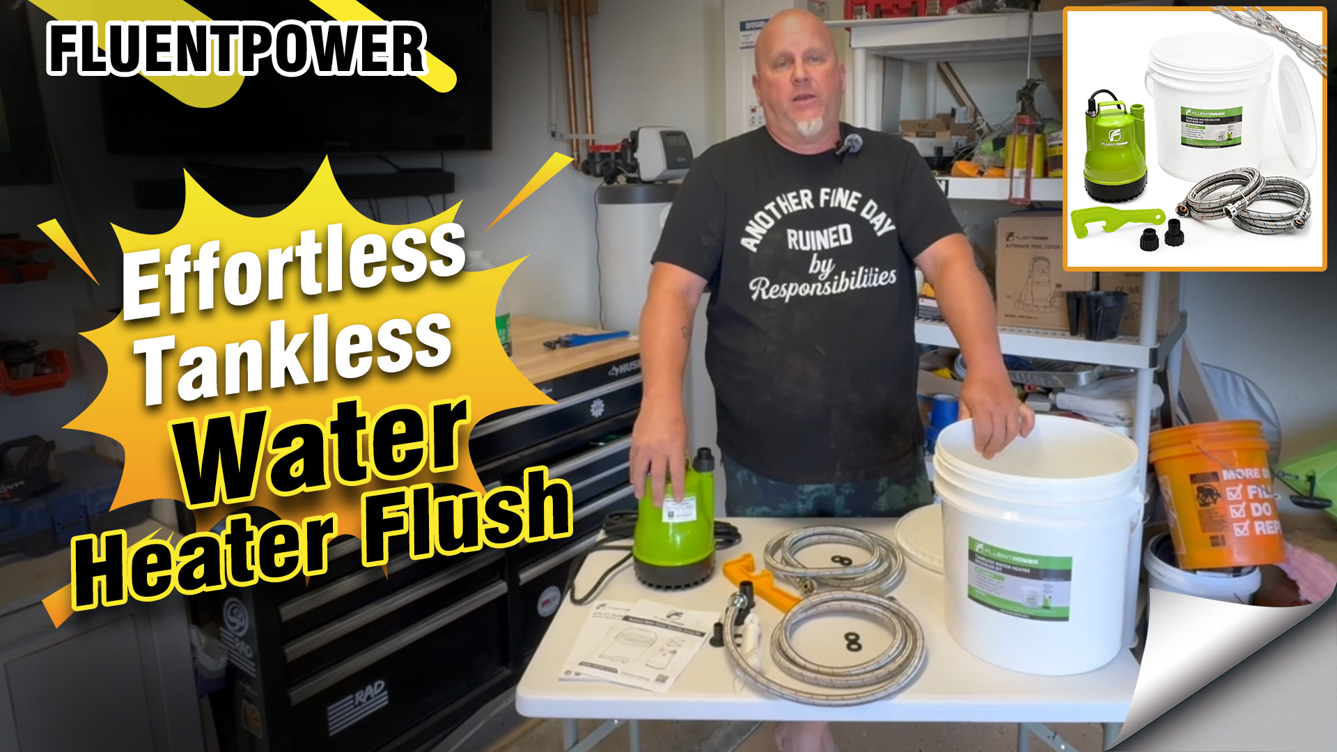 Descaling Pump Kit FLUENTPOWER Tankless Water Heater Flush Kit – 1/4HP ...