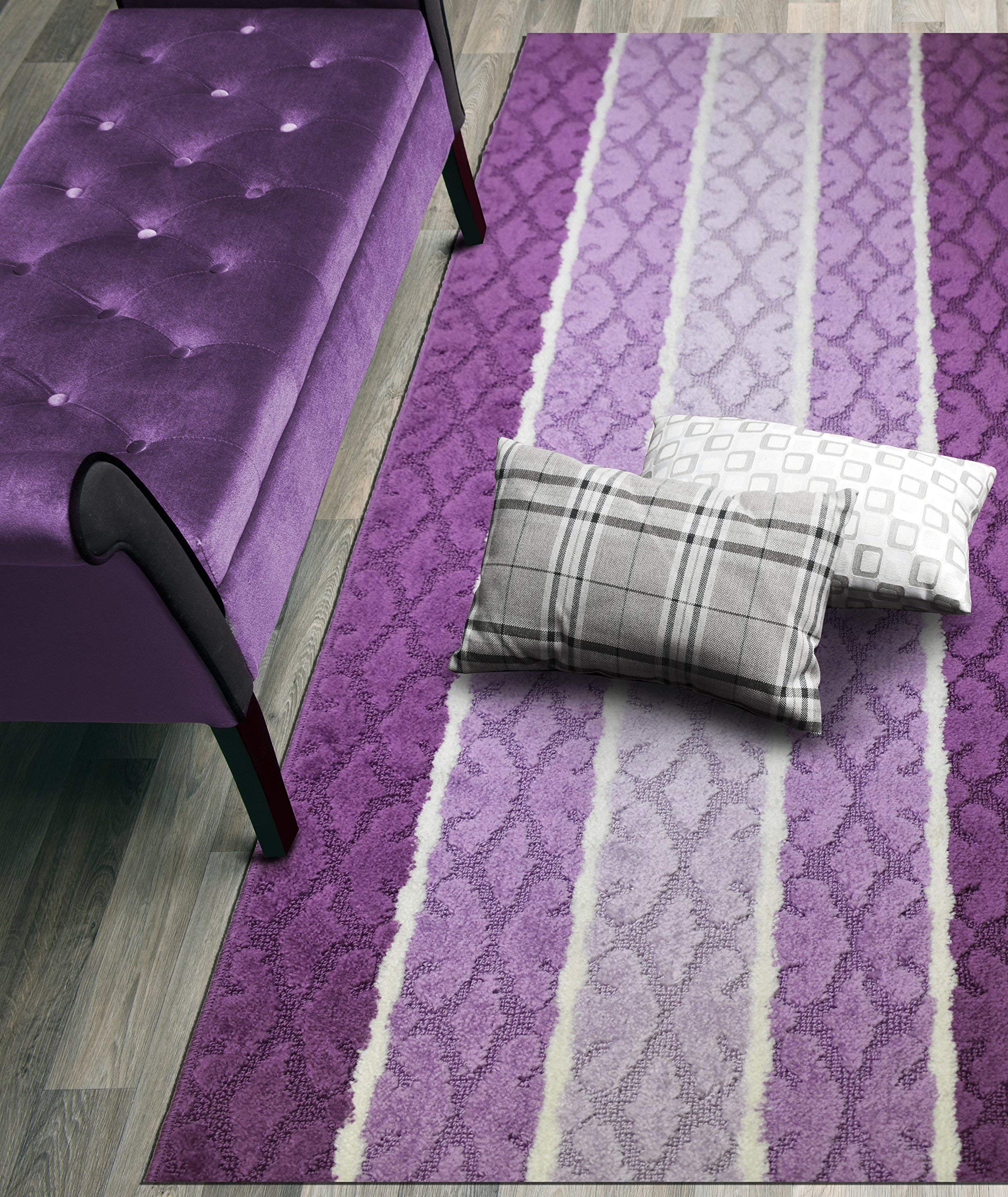 Amazon.com: ORFA HOME Custom Size Damask Hallway Runner Rug Slip ...