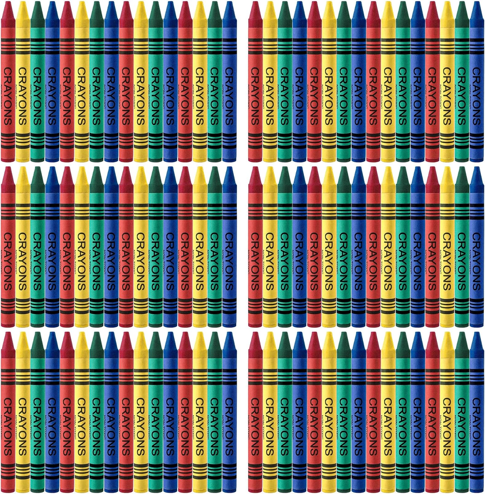 Amazon.com: COCPOK 72 Pack Jumbo Crayons, 4 Colors, 288 Total, Small ...