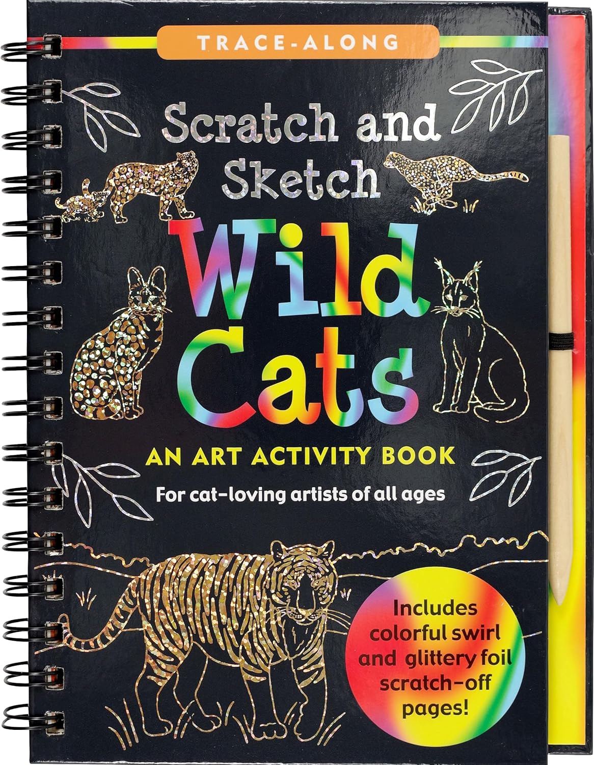 Scratch & Sketch Wild Cats (Trace Along): Peter Pauper Press ...