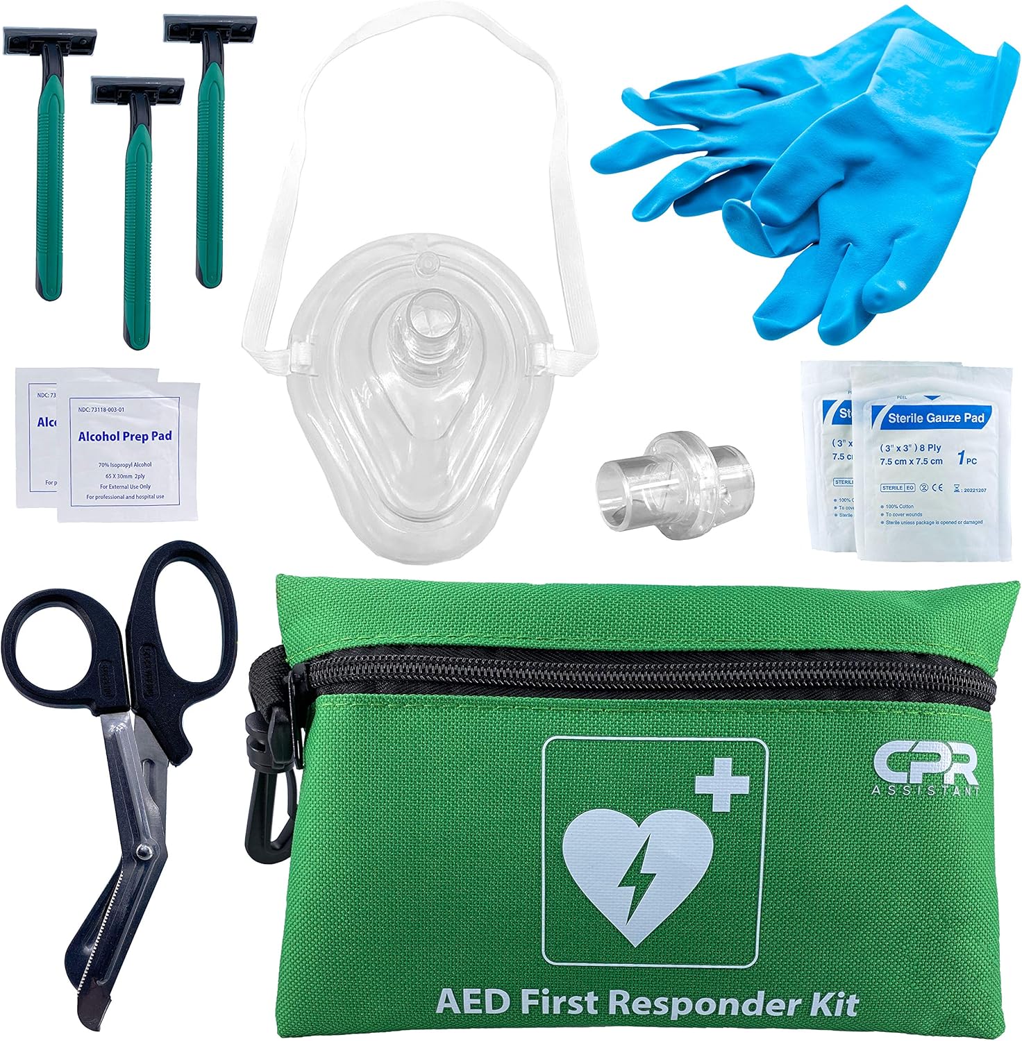 Amazon.com: CPR Assistant AED Defibrillator Resuscitator Kit with 1 Way ...