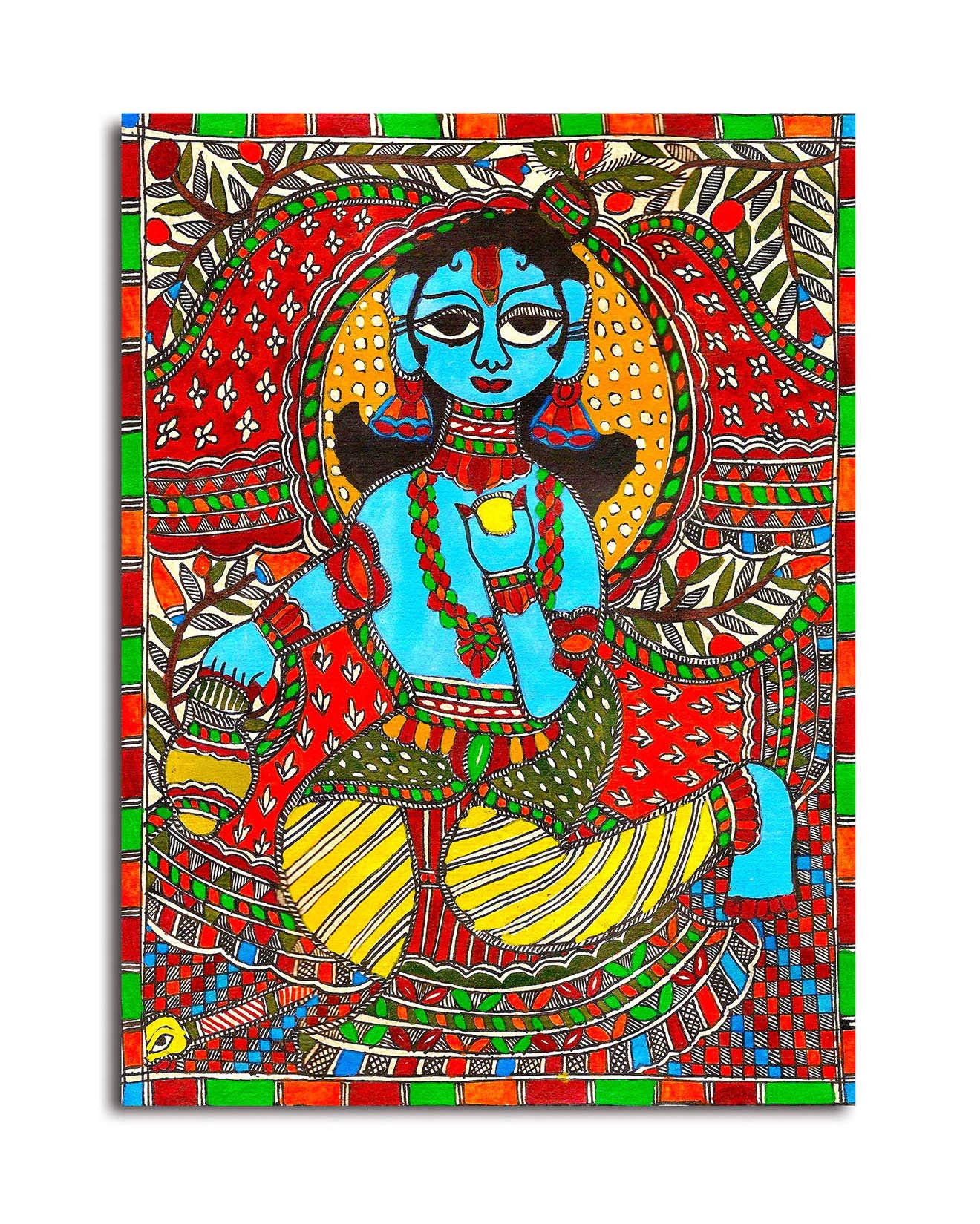 Buy Tamatina Madhubani Canvas Paintings - Shiva Shankar - Mahadev ...