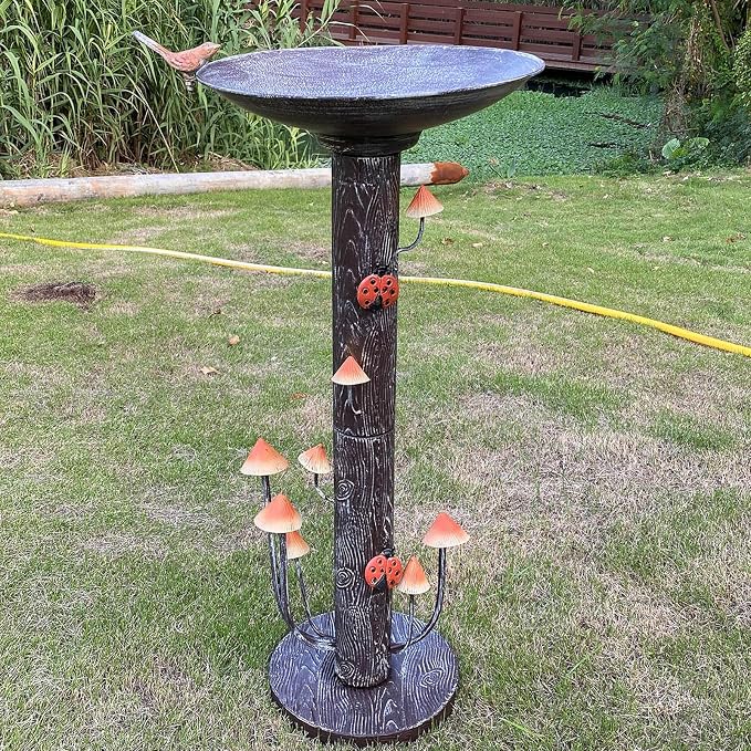 Amazon.com: HUWAIPL 38" H×18" W Large Bird Baths for Outdoors ...