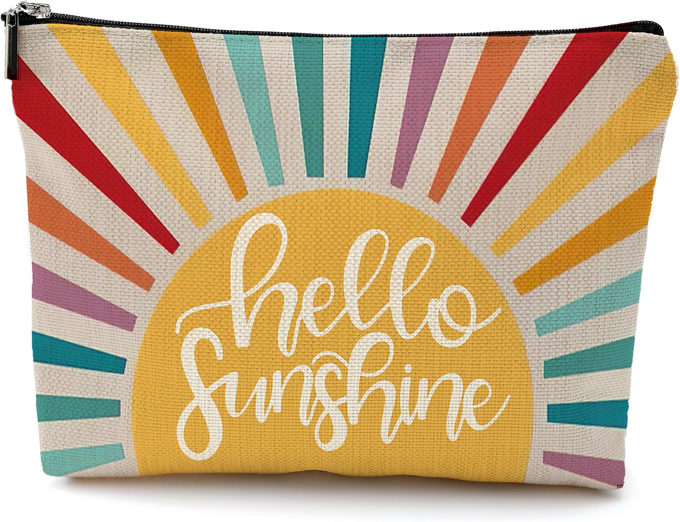Amazon.com: OHSUL Hello Sunshine Inspirational Makeup Bag,Boho Sun ...