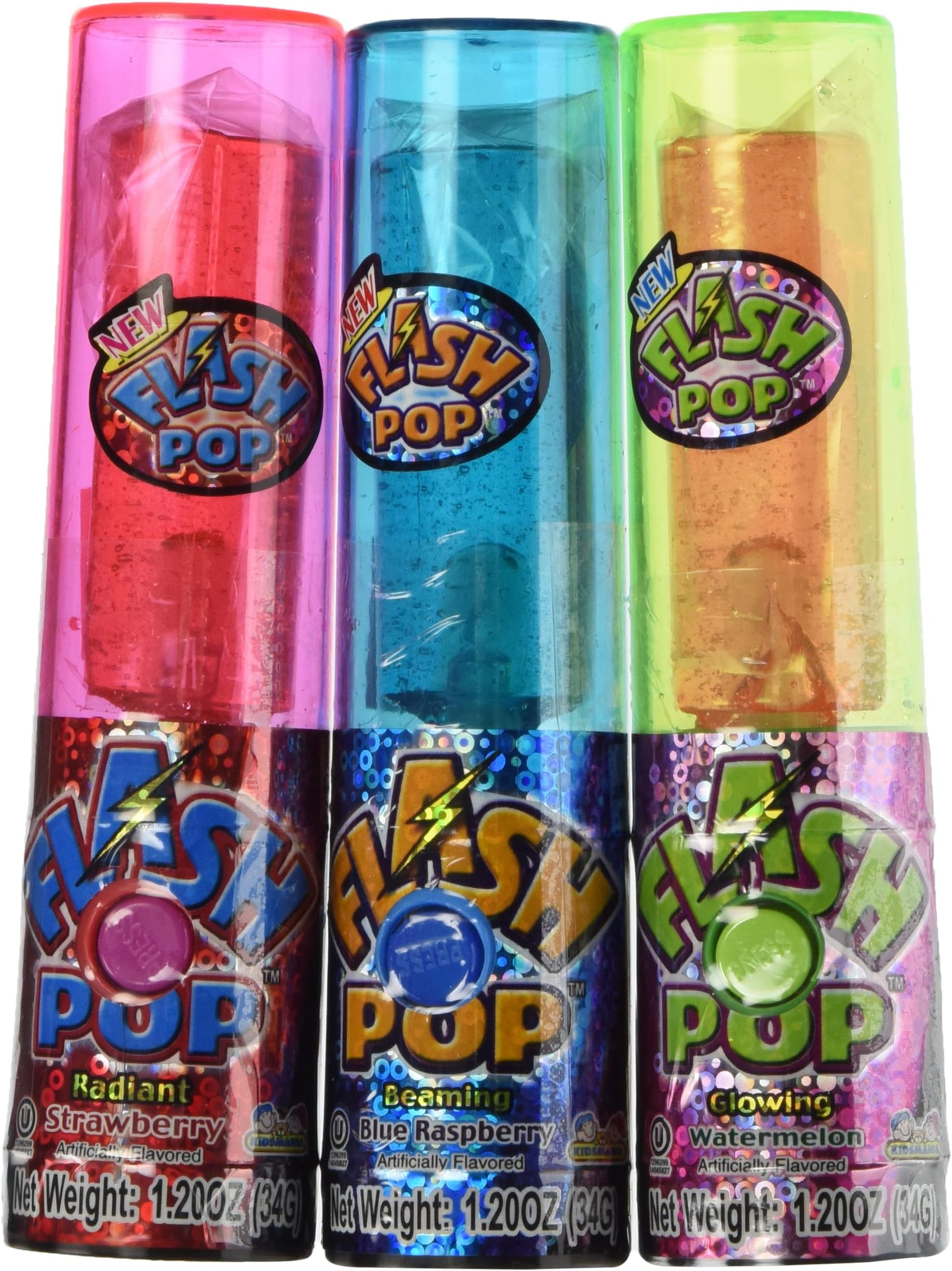 Amazon.com : Kidsmania Flash Pop Novelty Lollipop (Pack of 12 ...