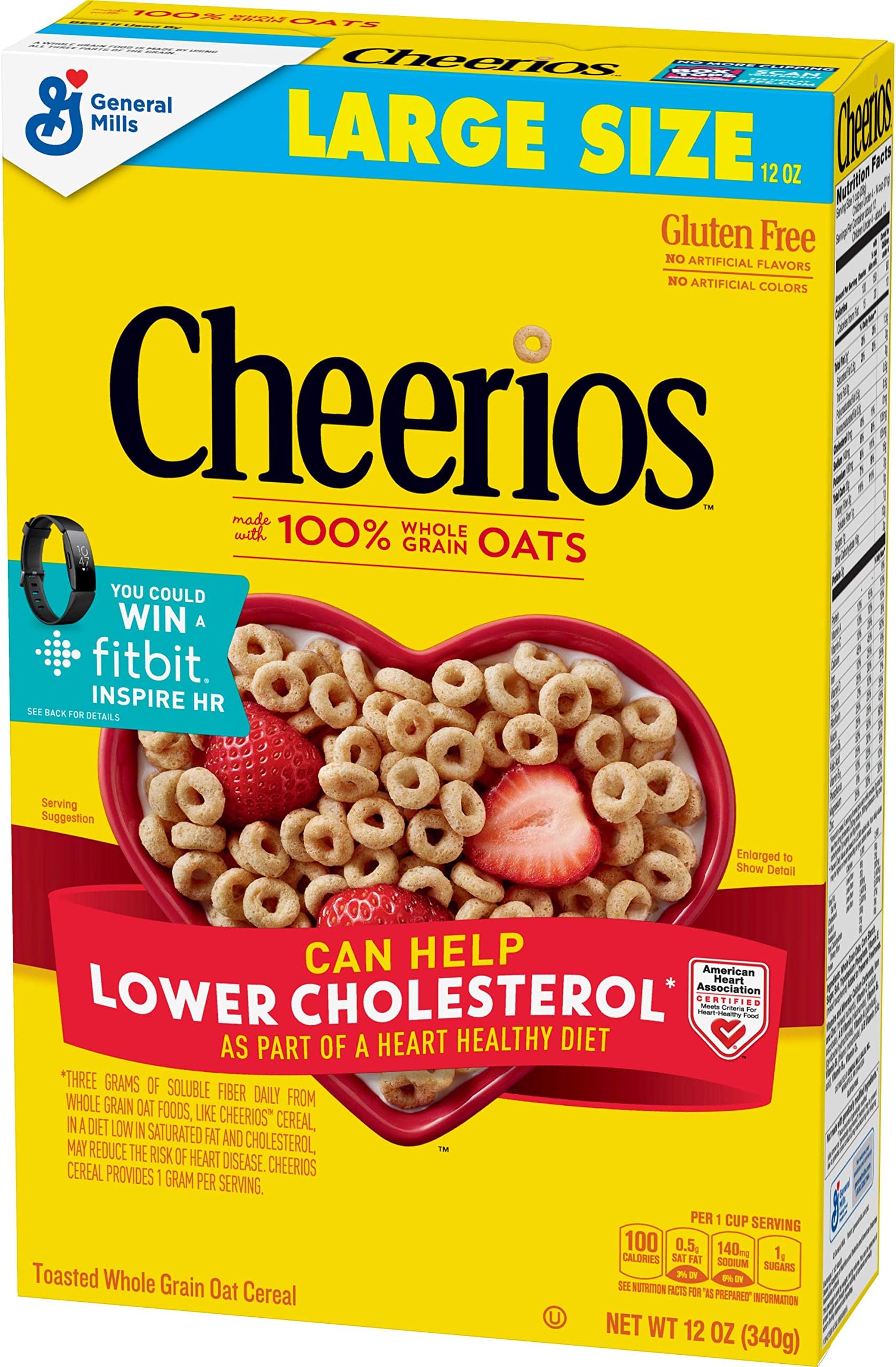Amazon.com: Cheerios, Heart Healthy Gluten Free Breakfast Cereal ...