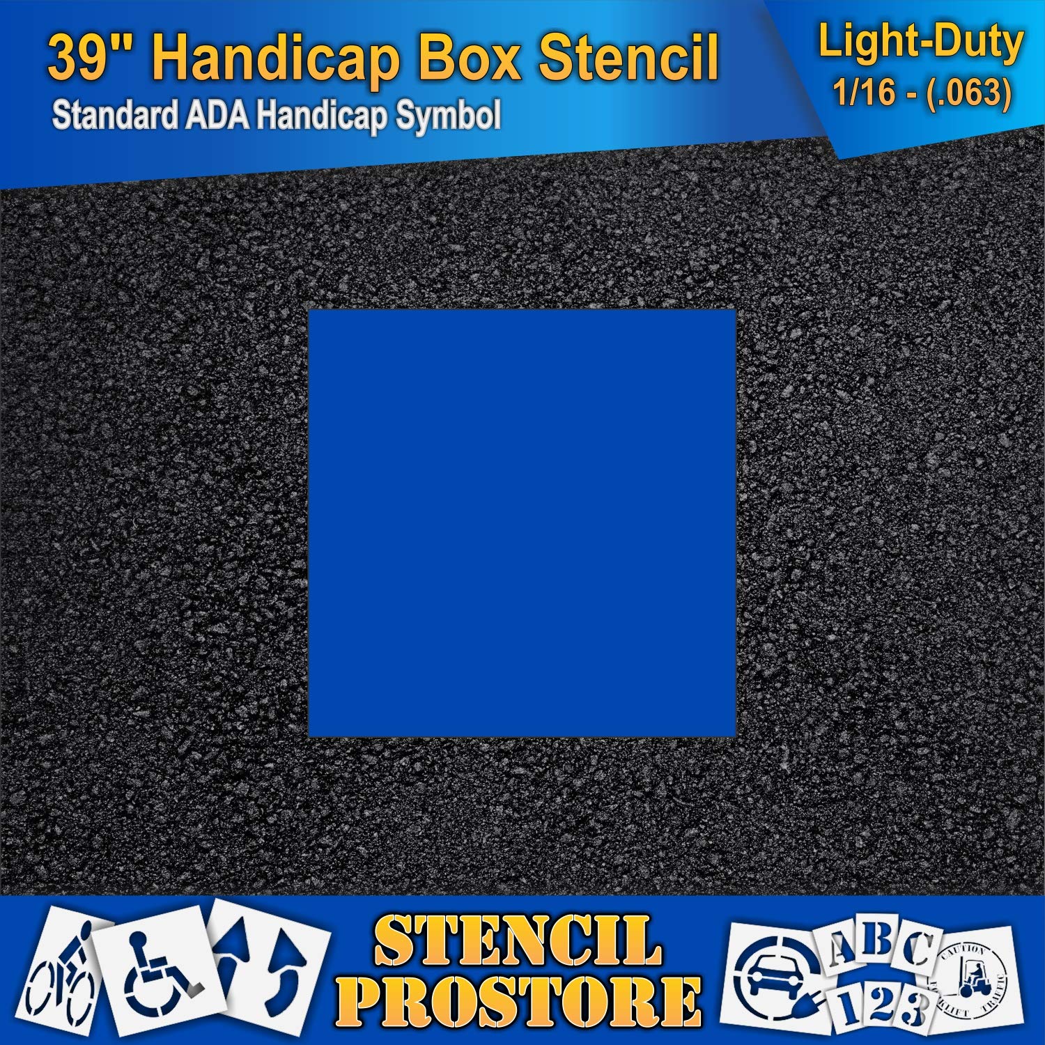 Snapklik.com : Pavement Stencils - 48 Inch Box - Handicap Stencil ...