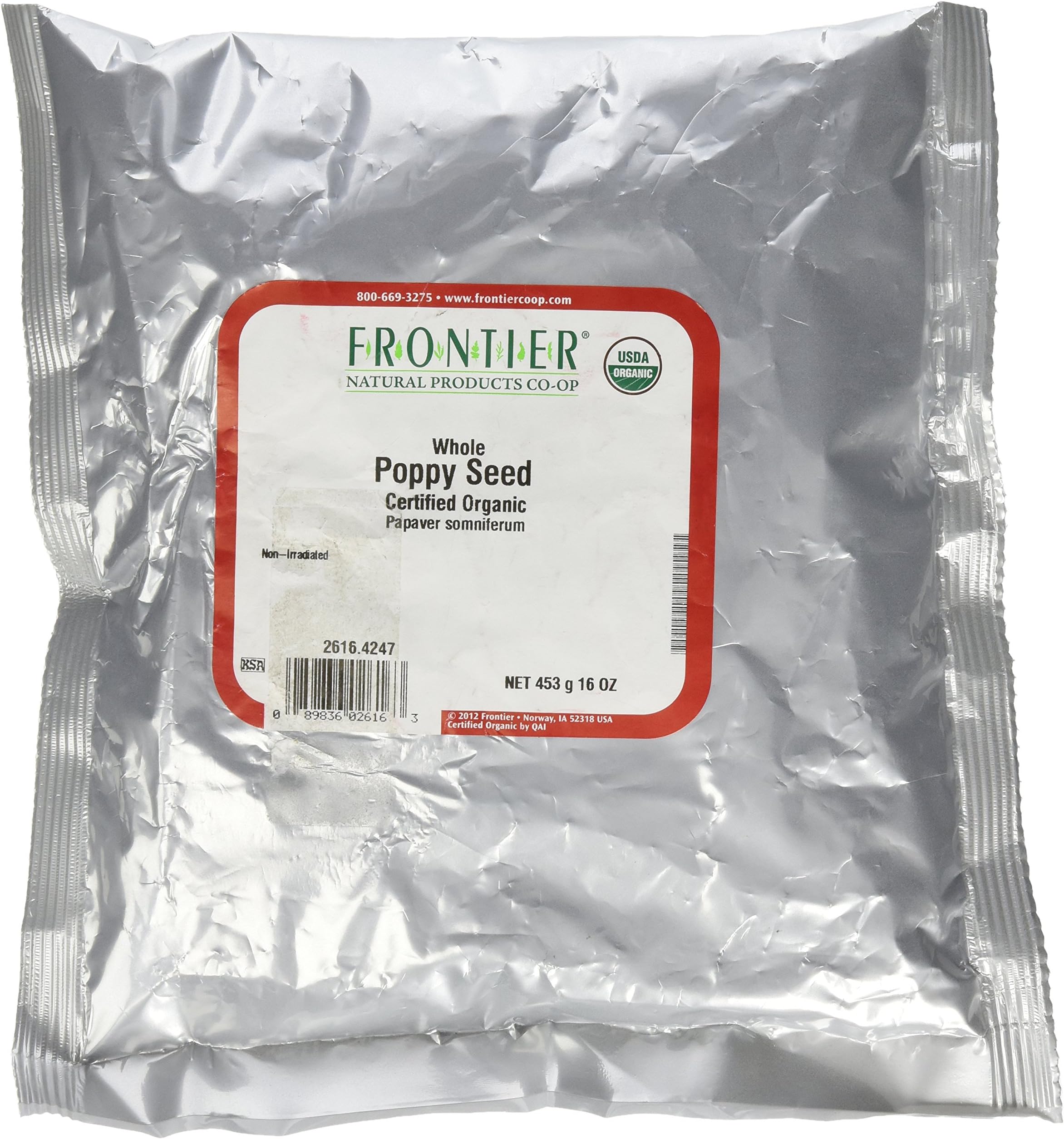 Amazon.com : Frontier Co-op Organic Whole Poppy Seed 1lb : Poppy Seeds ...