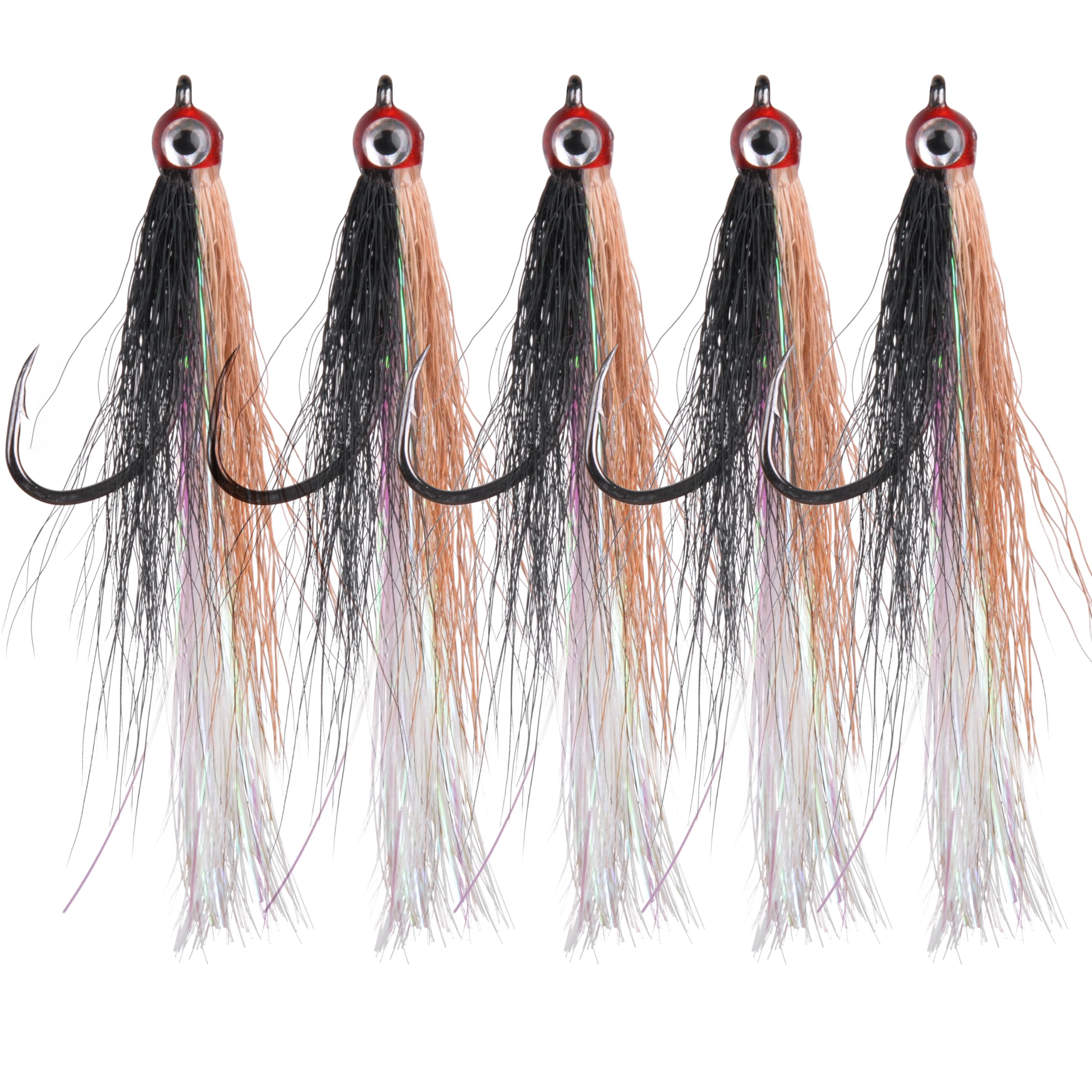 Fluke Bucktail Rig Saltwater Fishing Rigs (6-Pack) - Flounder/Sea Bass ...