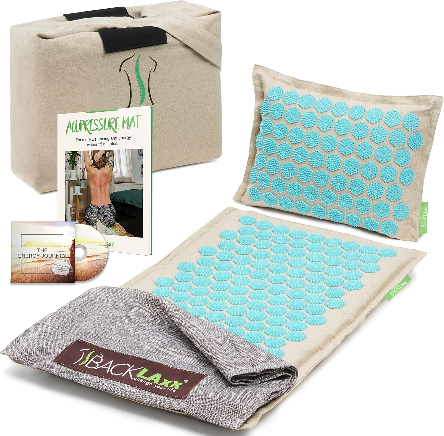 BACKLAxx ® Acupressure Mat Set – Accupressure mat for Relaxation for ...
