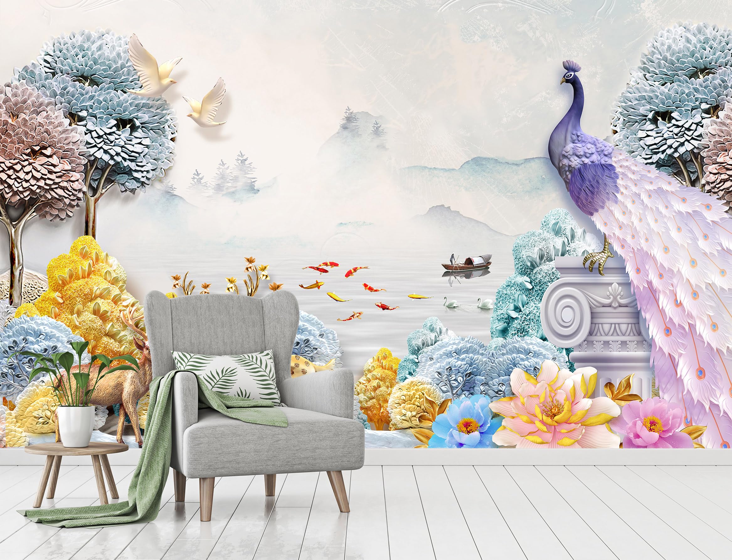 Beautiful Peacock Print Wallpapers Beautiful Pattern Art Illustration