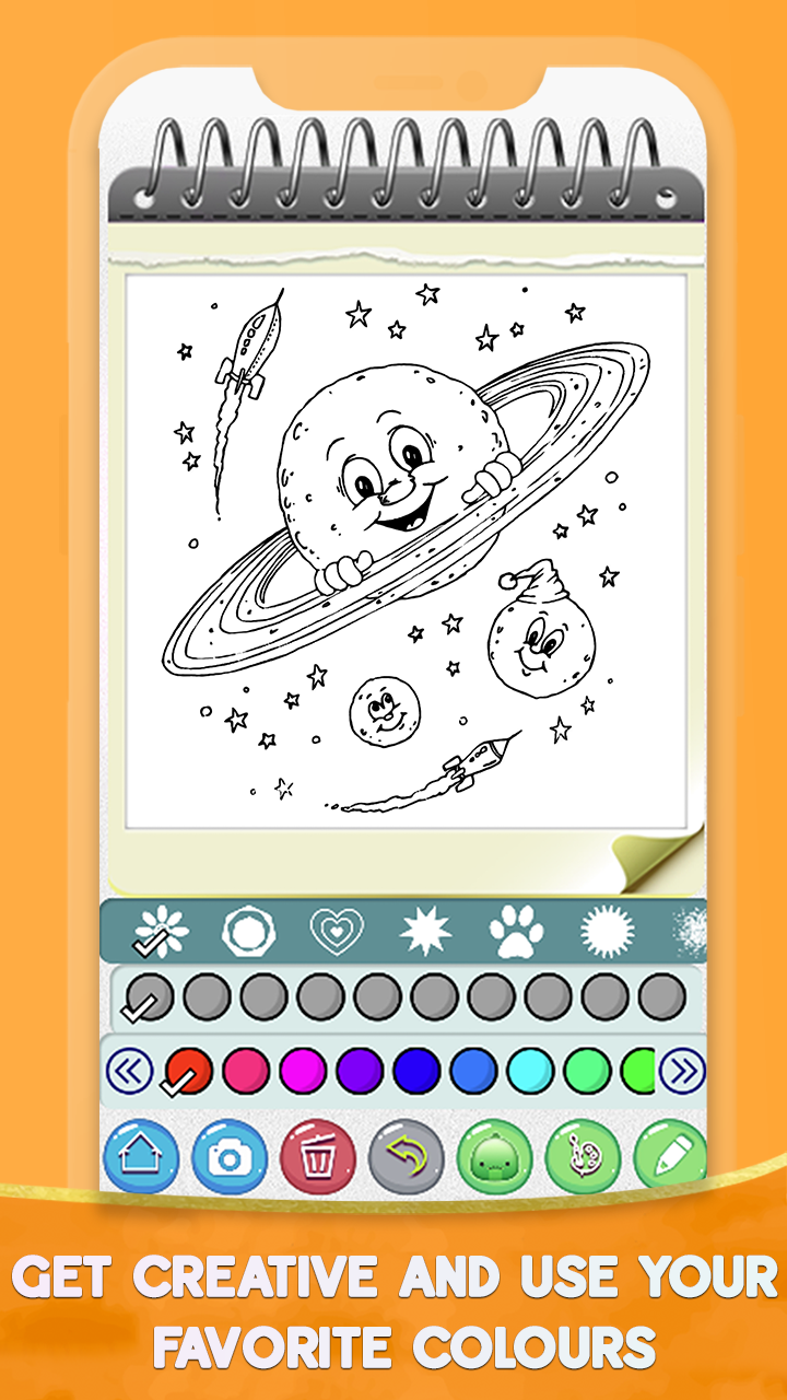 Planet & Astronaut Coloring Pages Game - App on Amazon Appstore